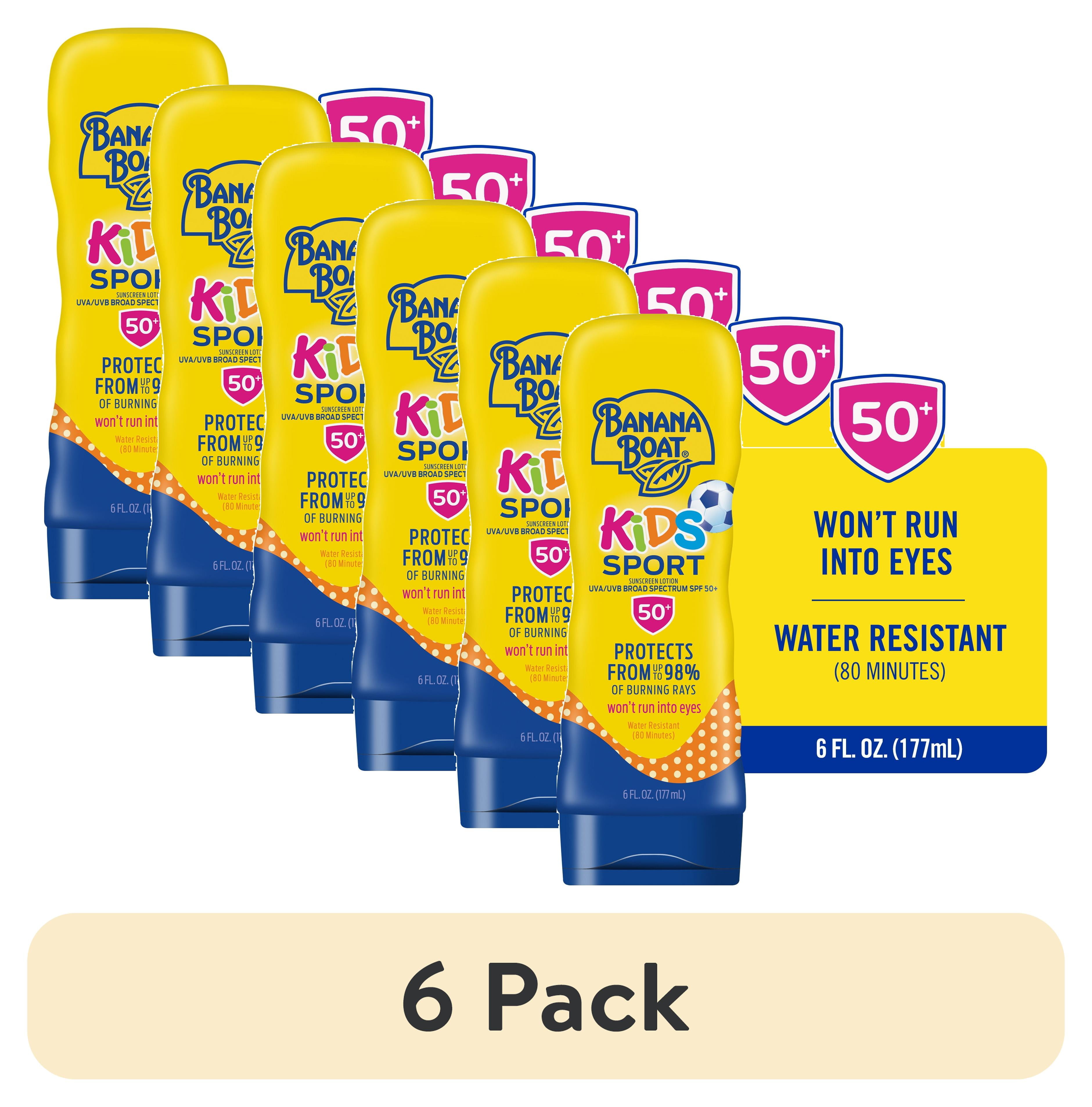 (6 pack) Banana Boat Kids Sport SPF 50 Sunscreen Lotion, Tear Free Kids ...