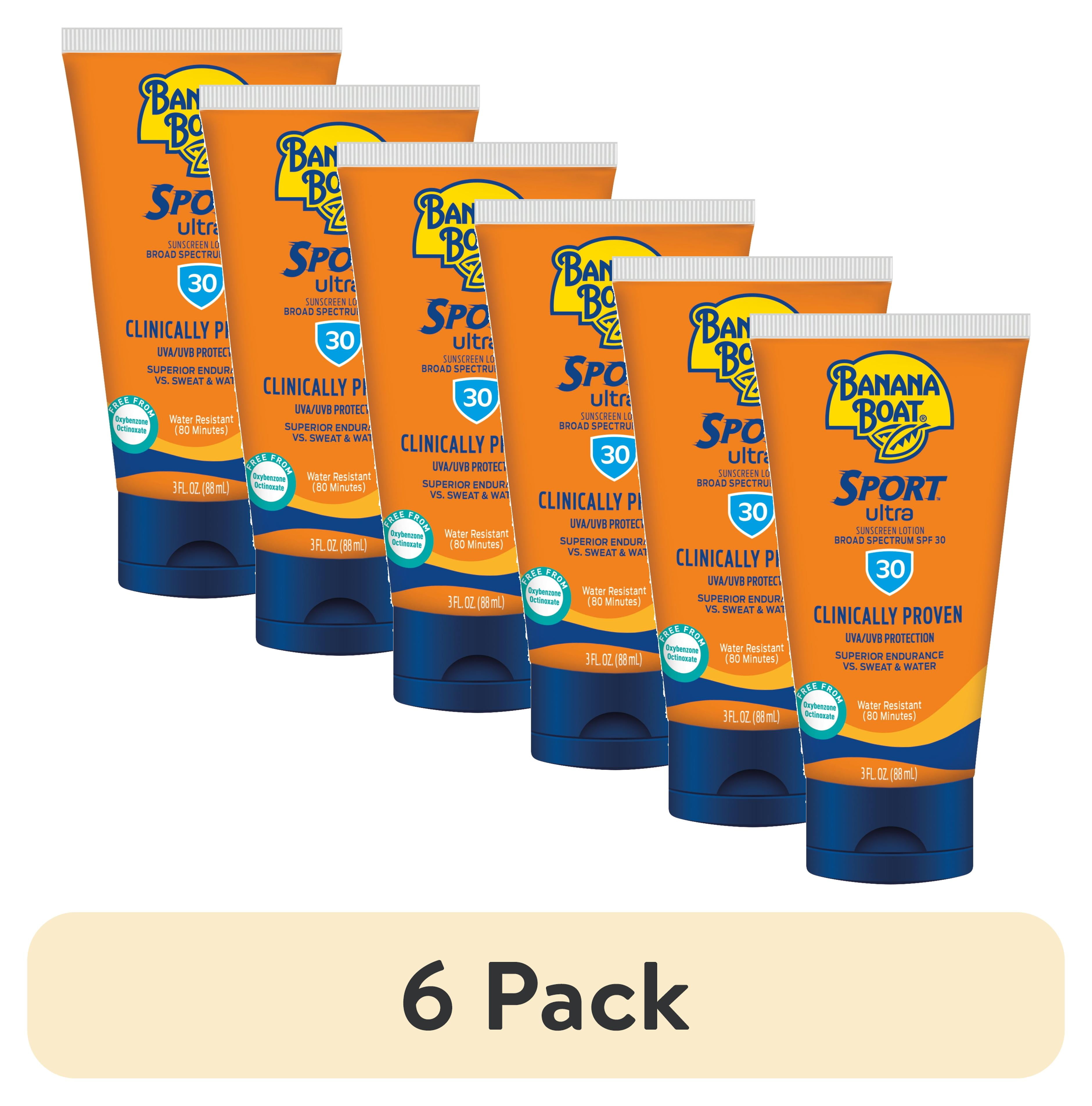 6 Pack Banana Boat Sport Ultra Spf 30 Sunscreen Lotion Travel Size