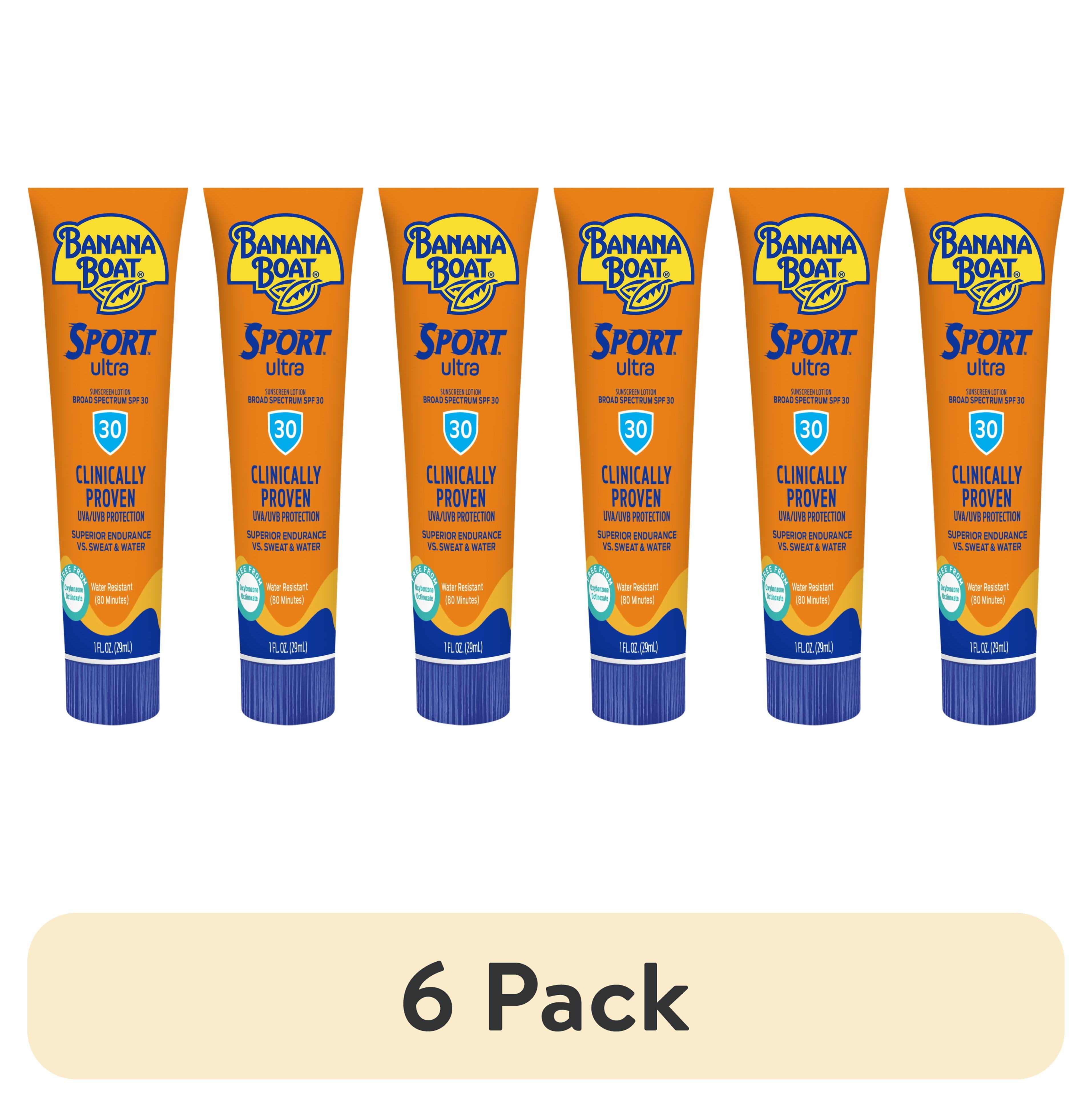 (6 pack) Banana Boat Sport Ultra SPF 30 Sunscreen Lotion, Travel ...