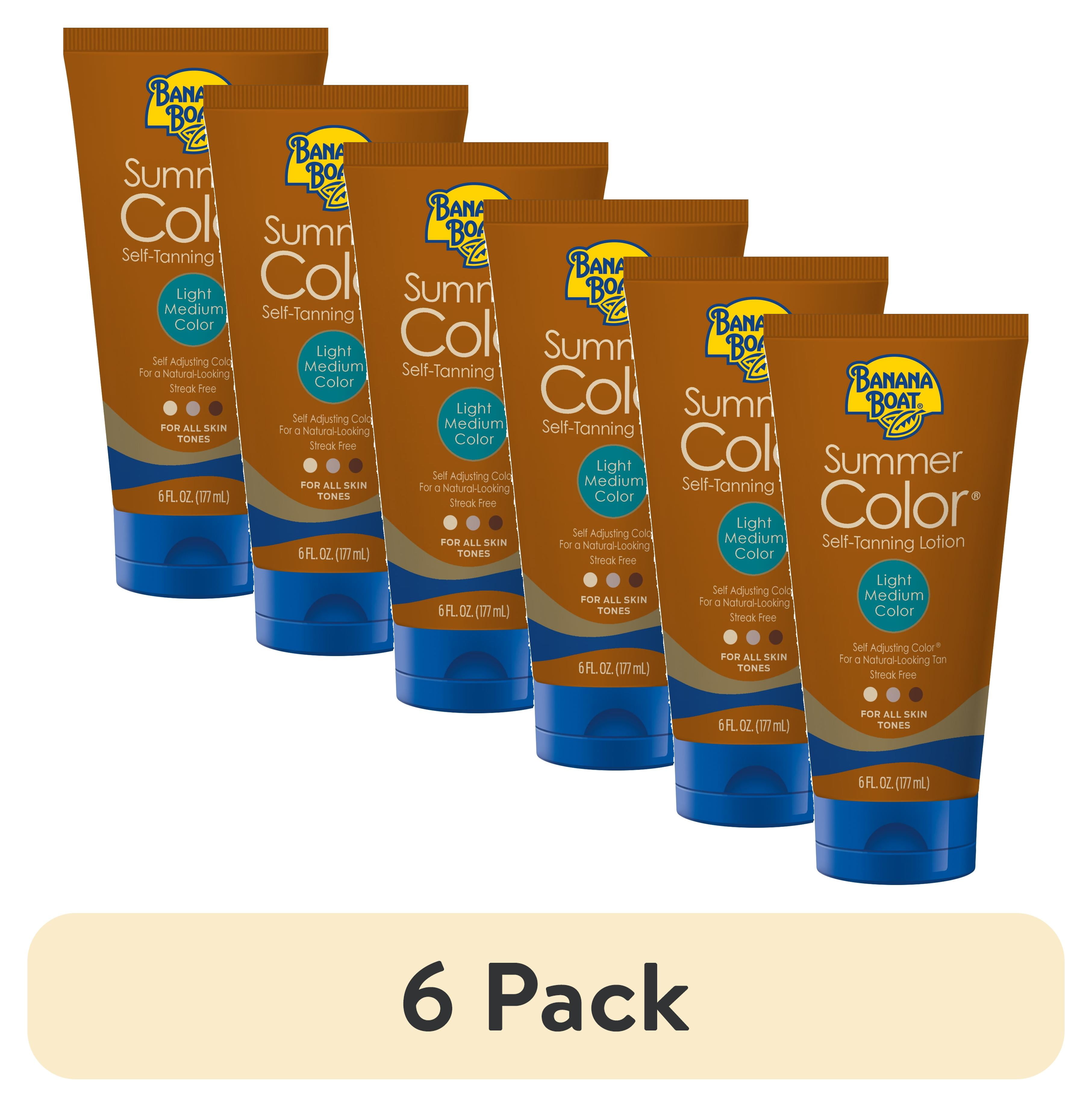 (6 pack) Banana Boat Summer Color Self Tanning Lotion, Light Medium ...