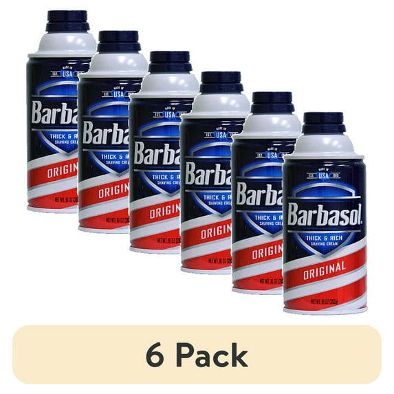 (6 pack) Barbasol Original Thick and Rich Cream Men Shaving Cream, 10 ...