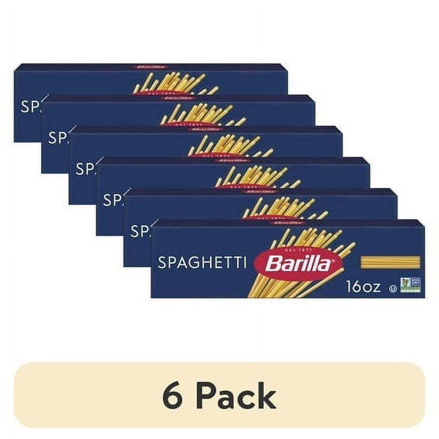 (6 pack) Barilla Classic Non-GMO, Kosher Certified Spaghetti Pasta, 16 ...