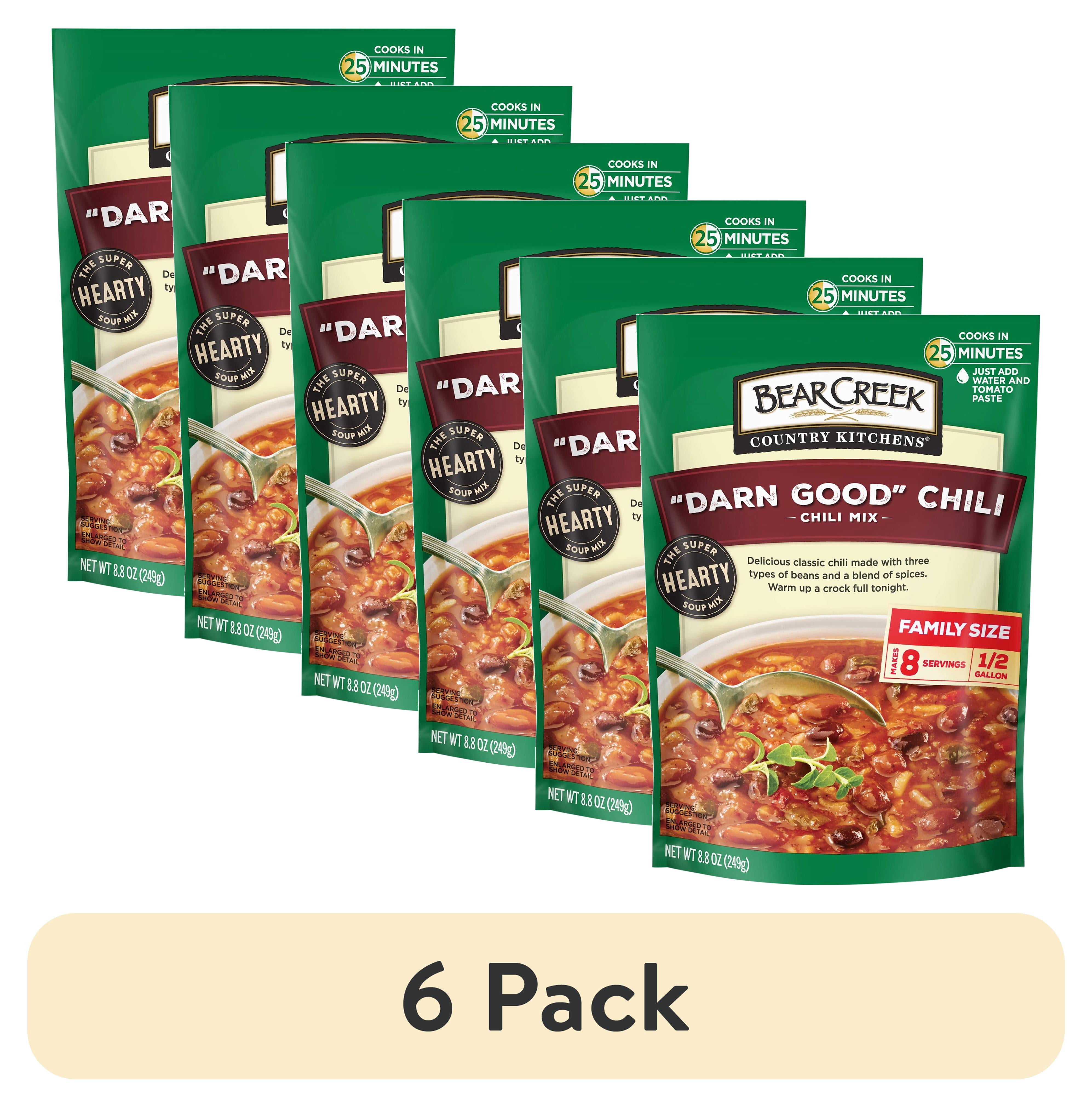(6 pack) Bear Creek Country Kitchens Darn Good Chili Soup Mix, Shelf ...