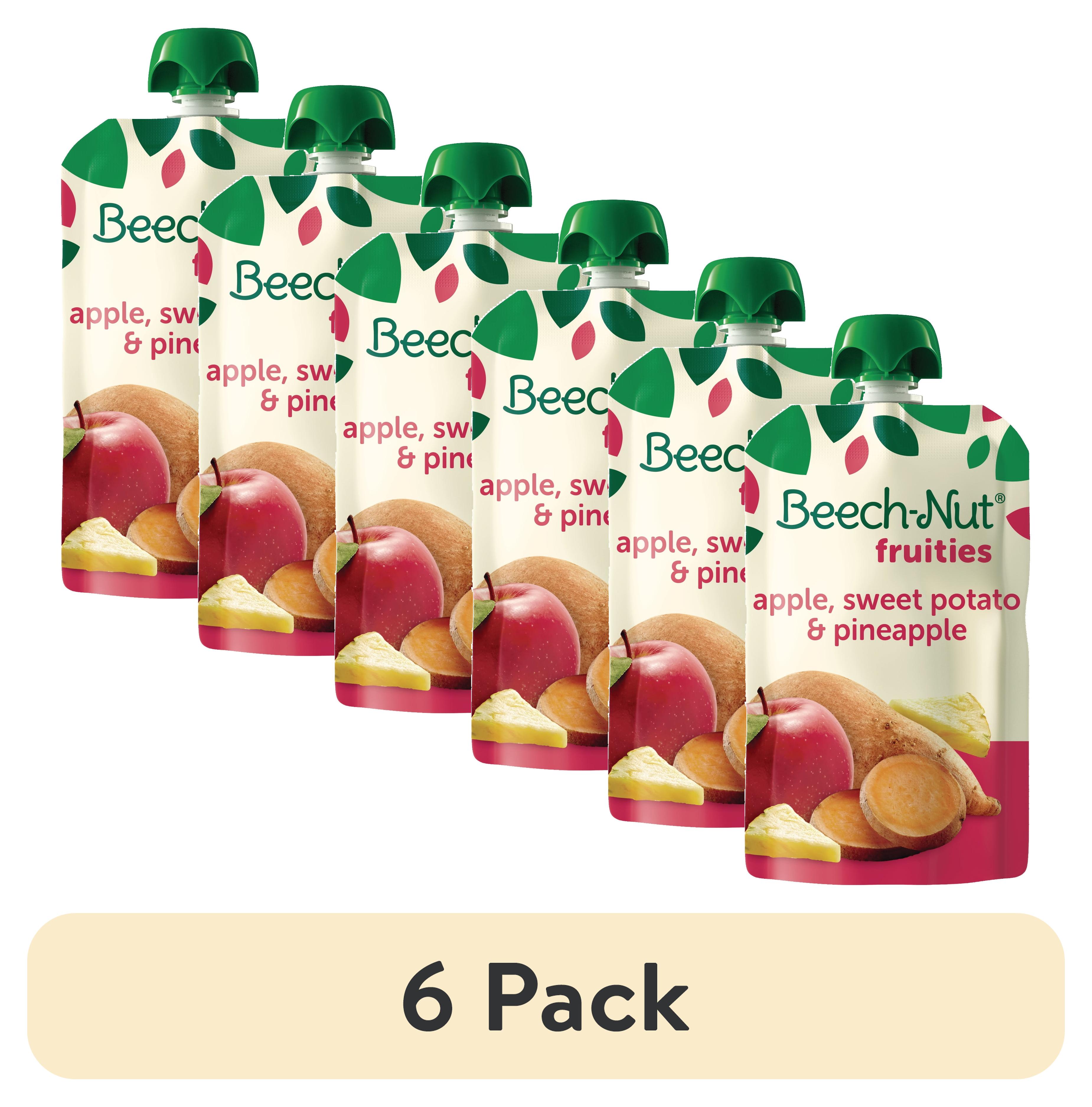 (6 pack) Beech-Nut Fruities Stage 2 Baby Food, Apple Sweet Potato ...