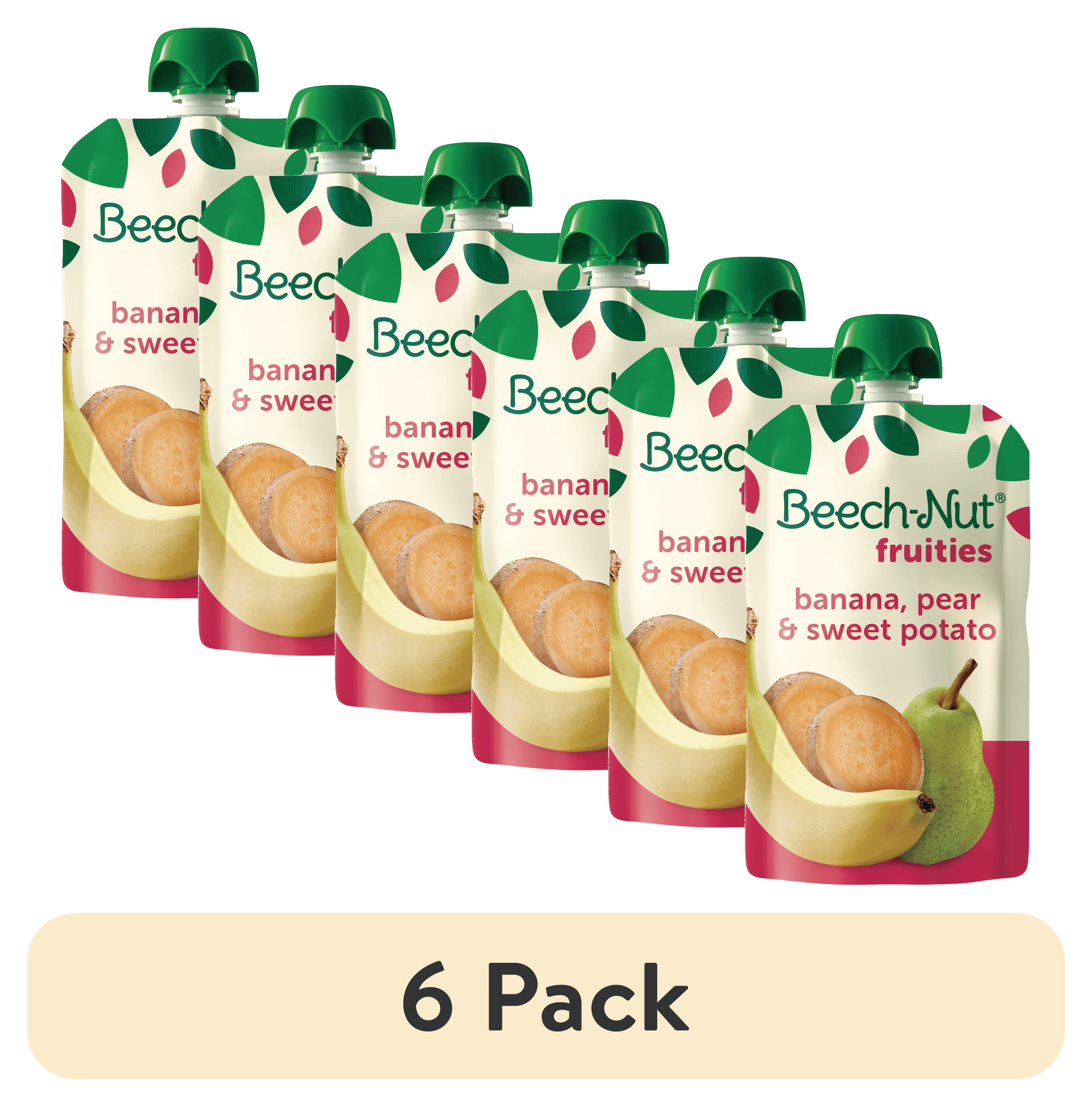 (6 pack) Beech-Nut Fruities Stage 2 Baby Food, Banana Pear & Sweet ...