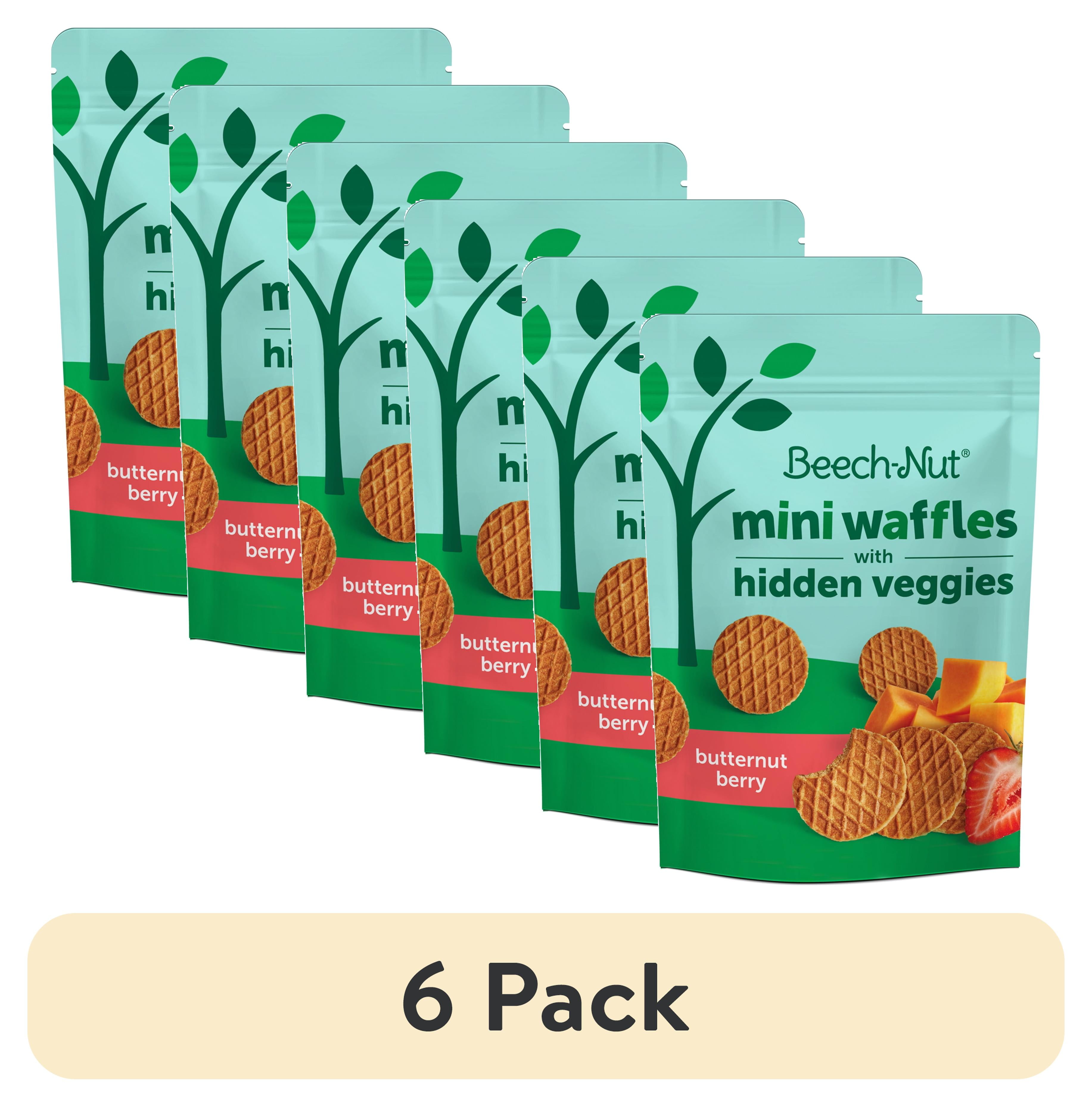 (6 pack) Beech-Nut Mini Waffles Butternut Berry Hidden Veggies Toddler ...