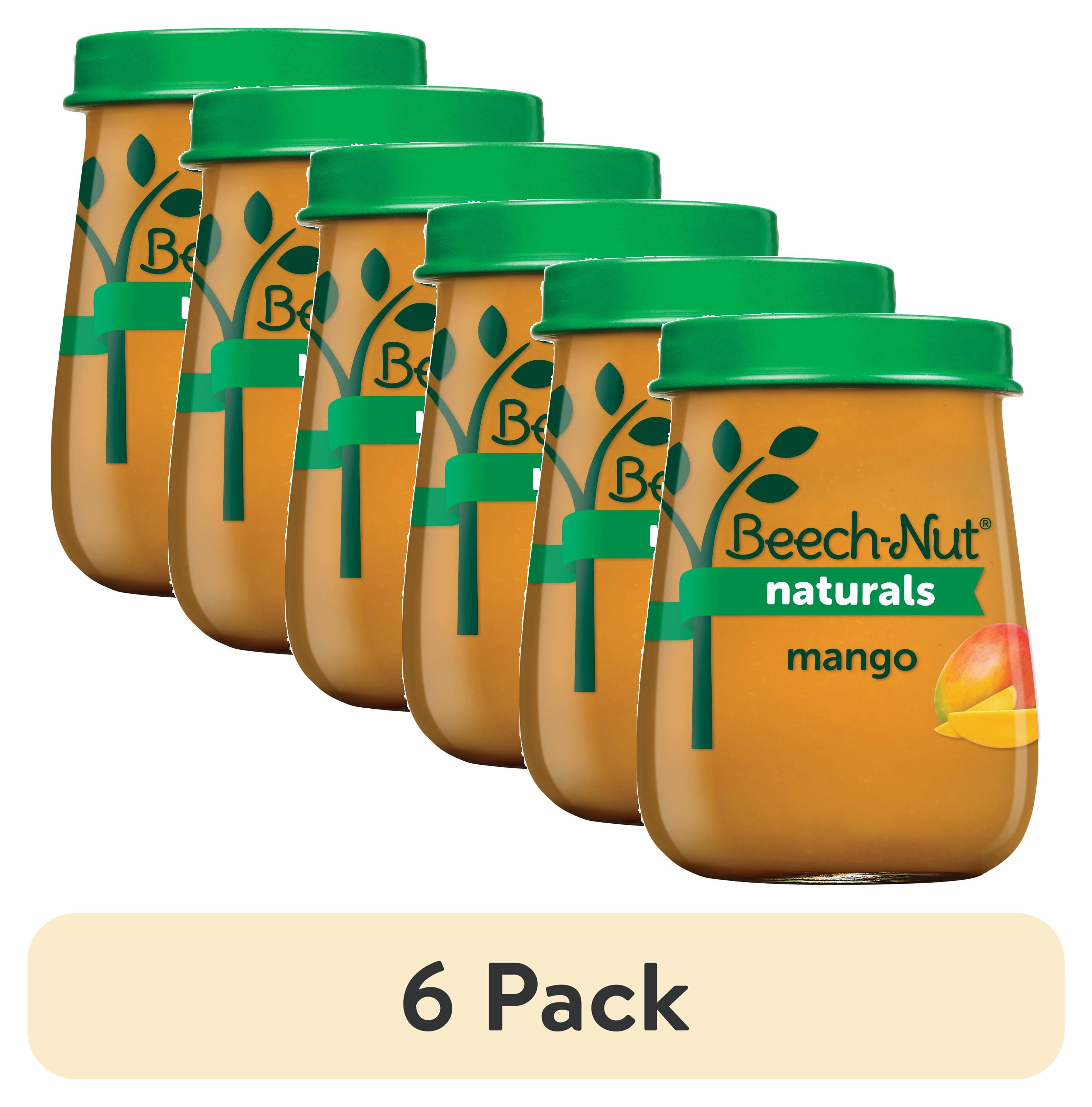(6 pack) Beech-Nut Naturals Stage 2 Baby Food, Mango, 4 oz Jar ...