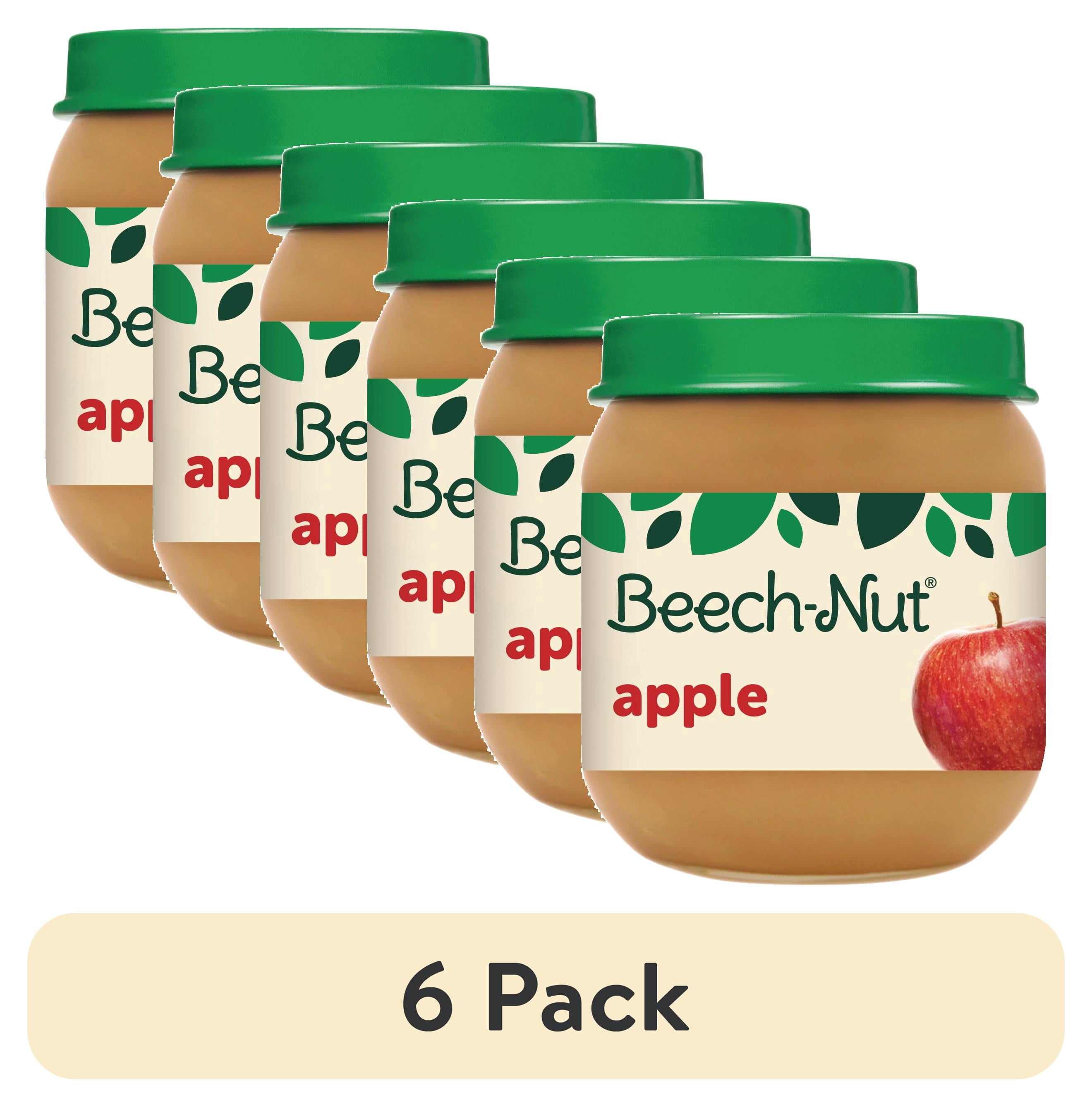 (6 pack) Beech-Nut Stage 2 Baby Food, Apple, 4 oz Jar - Walmart.com