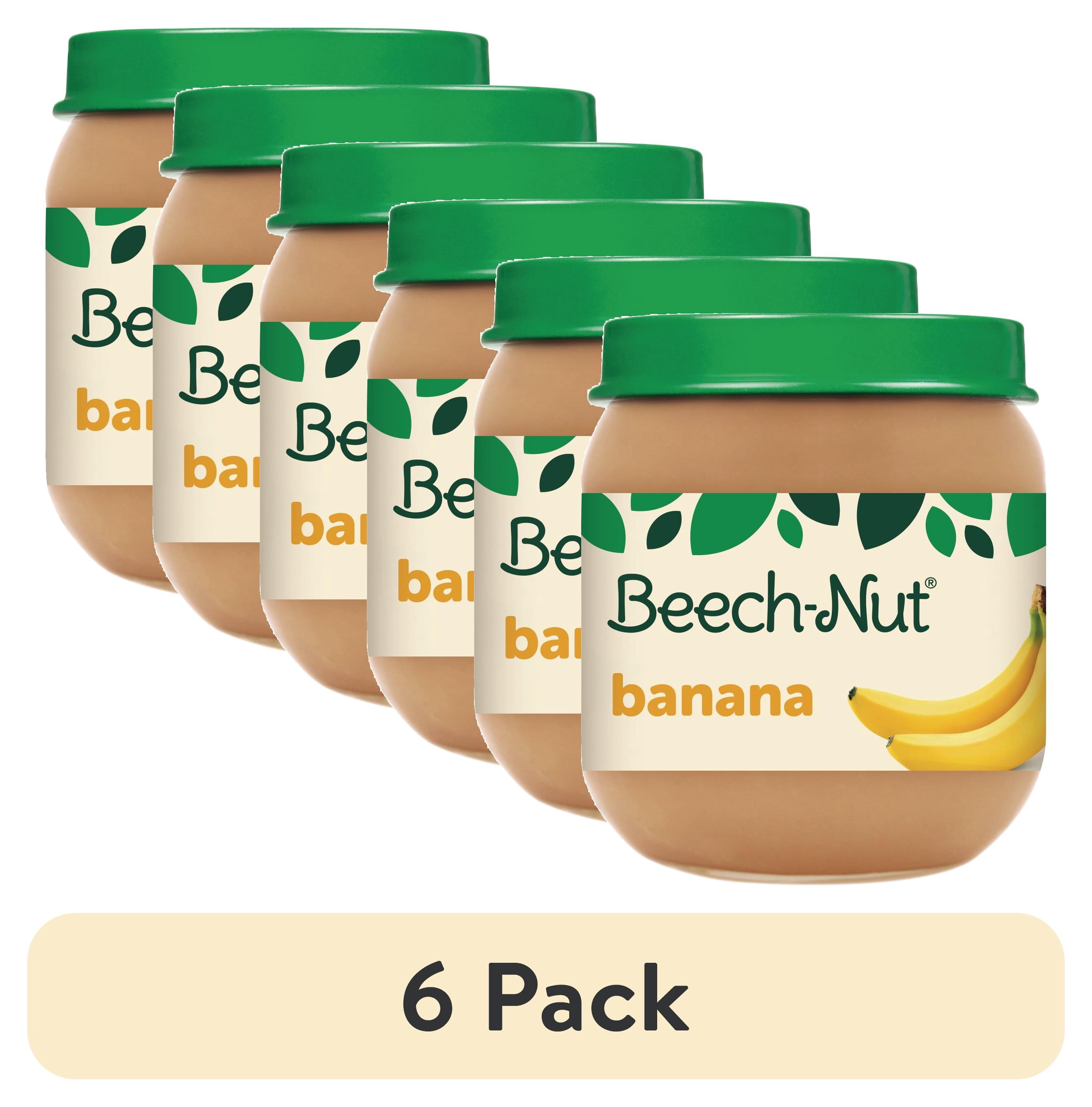 (6 pack) Beech-Nut Stage 2 Baby Food, Banana, 4 oz Jar - Walmart.com