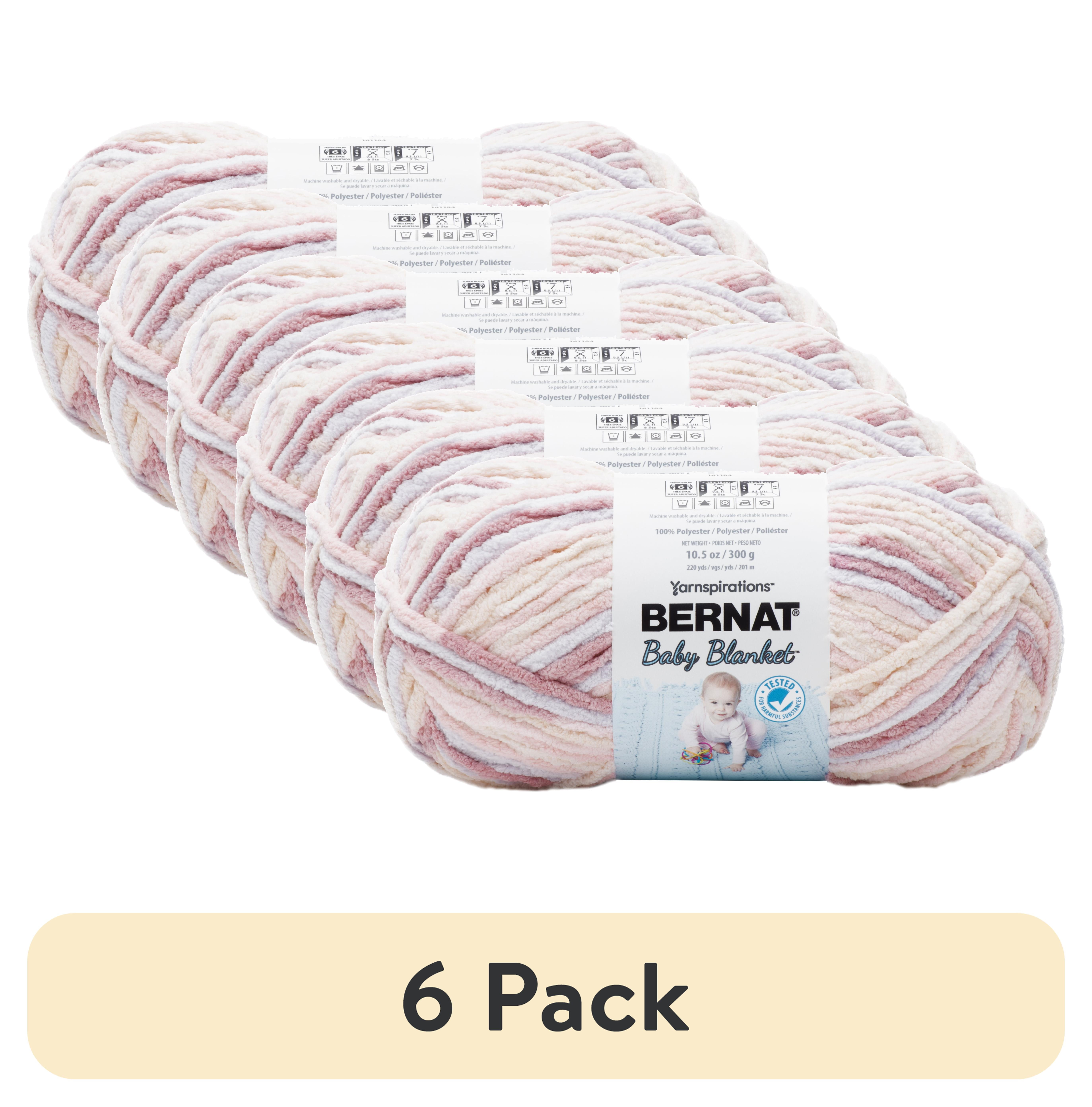 (6 pack) Bernat Baby Blanket Big Ball Yarn-Raspberry Kisses - Walmart.com