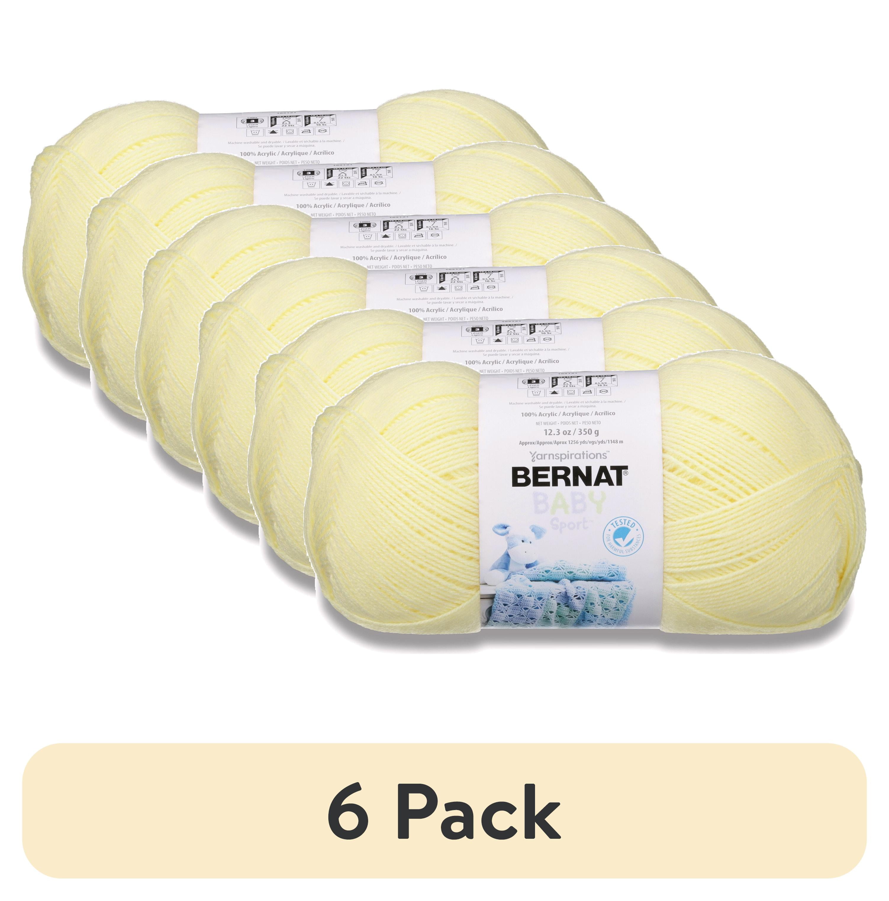 (6 pack) Bernat Baby Sport Yarn, Baby Yellow, 12.3oz(350g), Light, Acrylic - Walmart.com