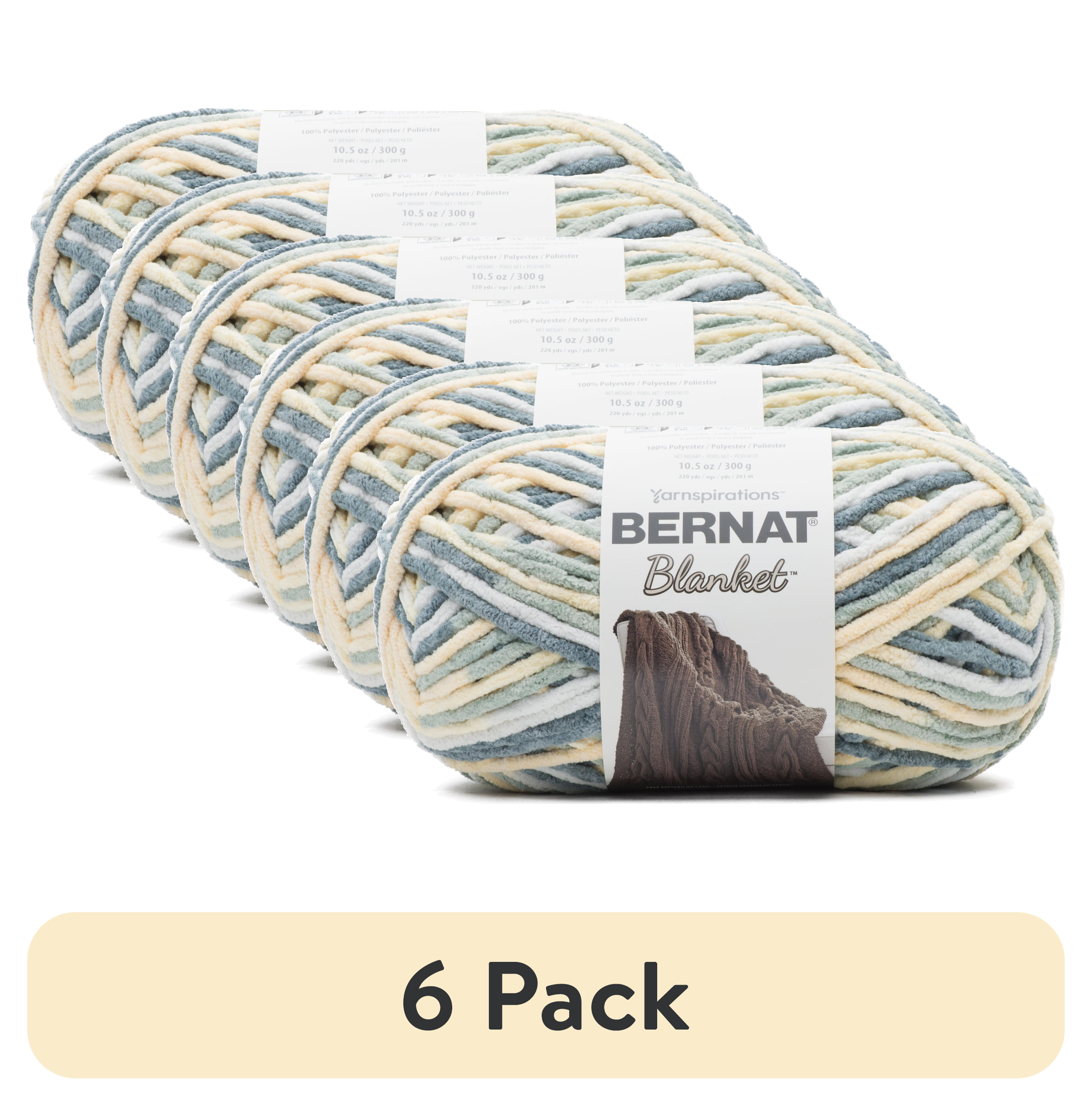 (6 pack) Bernat® Blanket™ #6 Super Bulky Polyester Yarn, Soft Sunshine ...