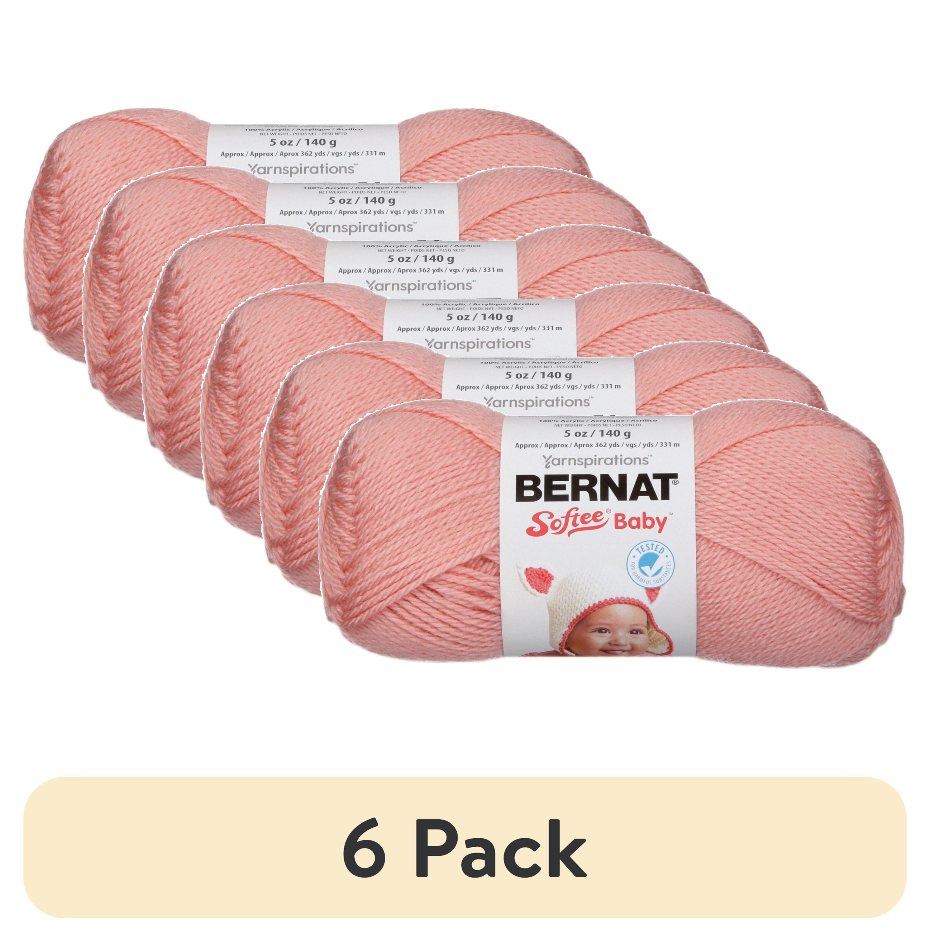 (6 pack) Bernat Softee Baby Yarn: Soft Peach - Walmart.com