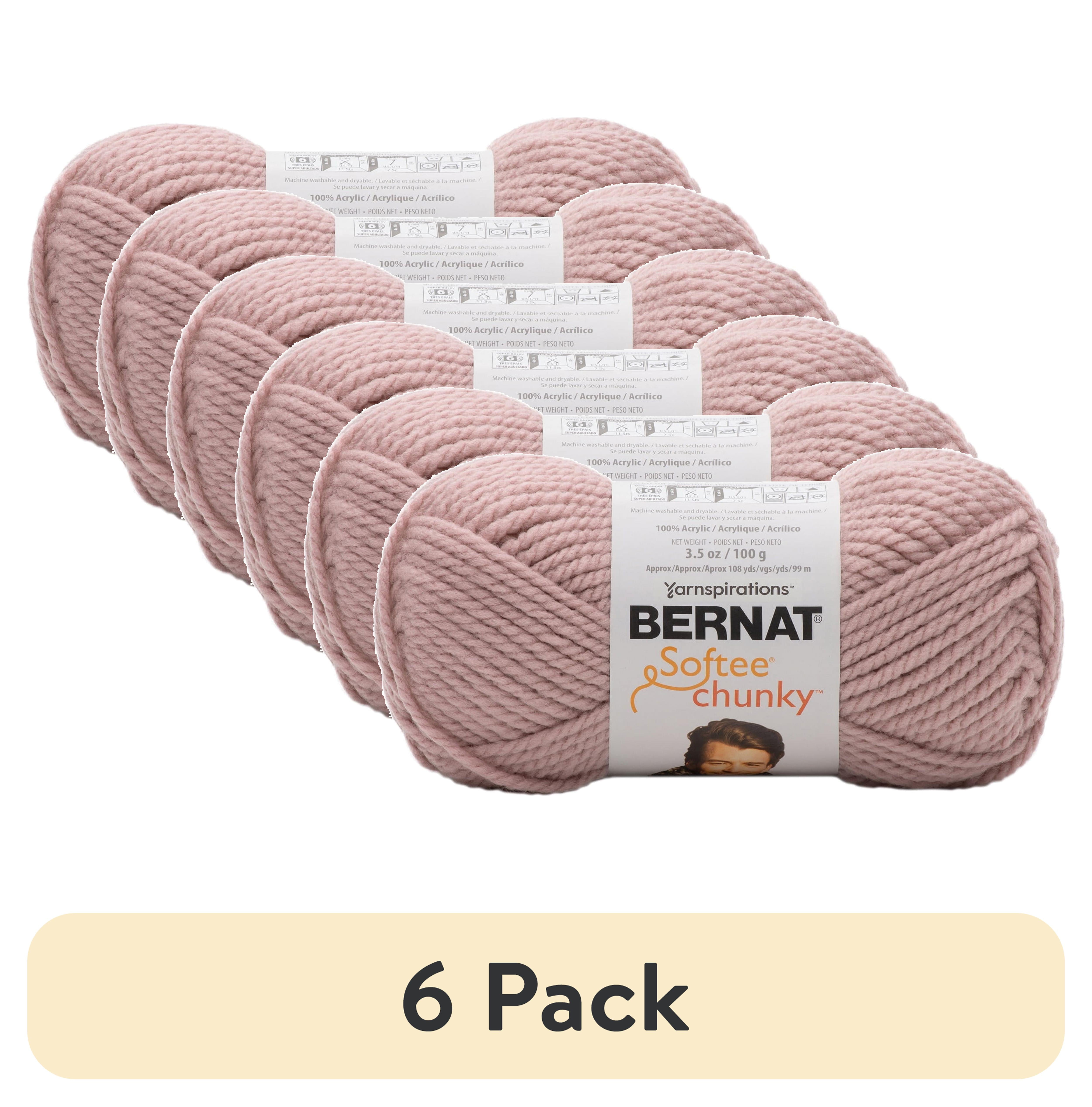 (6 pack) Bernat Softee Chunky Yarn - Walmart.com