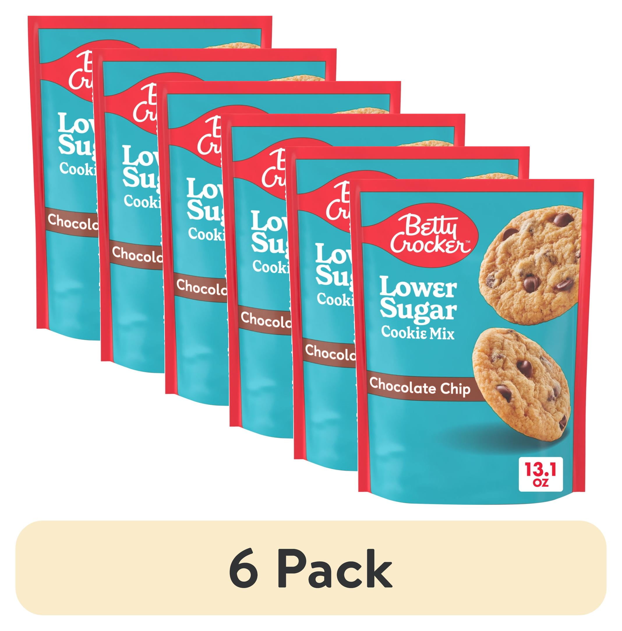 (6 pack) Betty Crocker Lower Sugar Chocolate Chip Cookie Mix, No ...