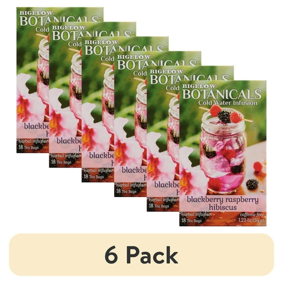 (6 pack) Bigelow Botanicals, Cold Water Herbal Infusion, Blackberry ...