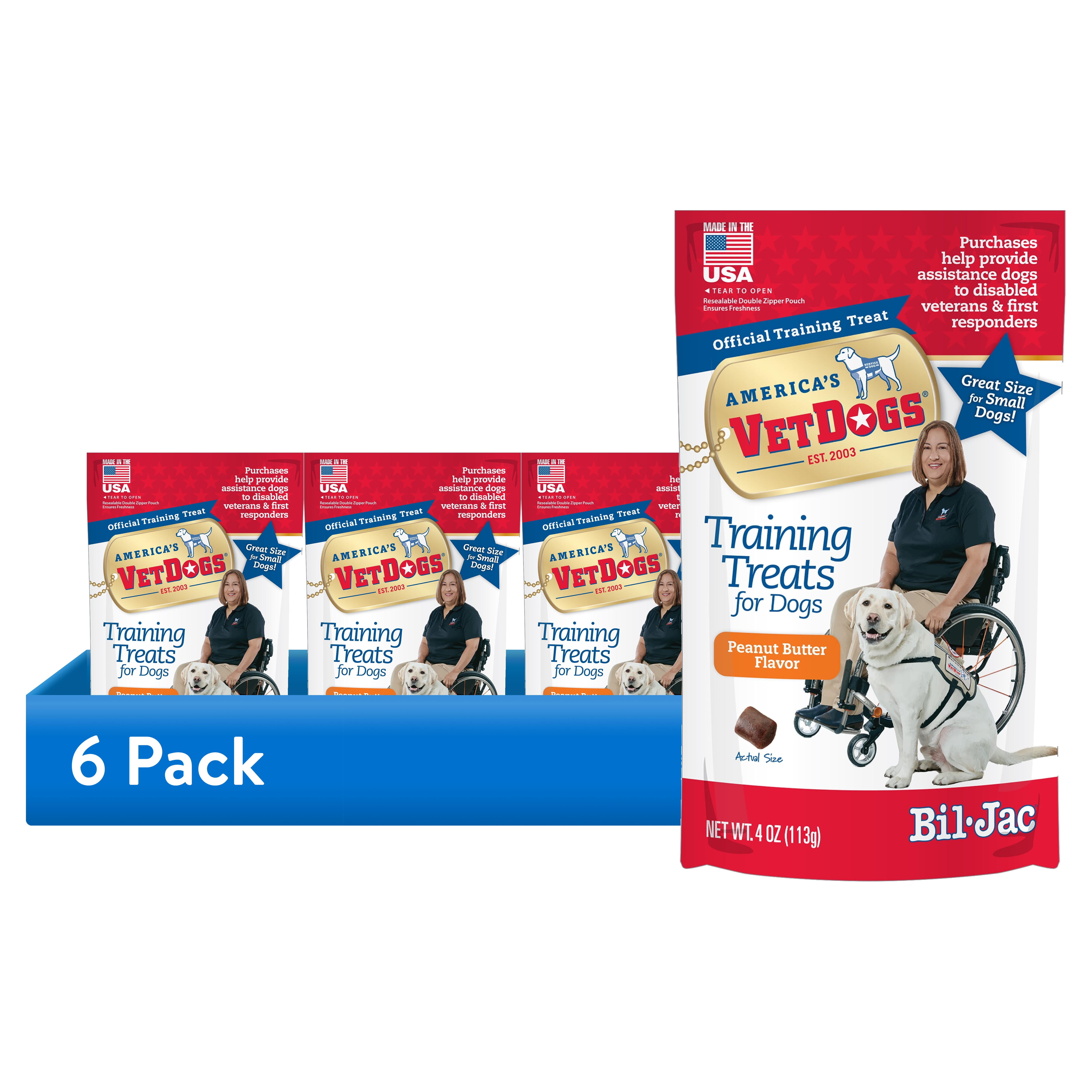 (6 pack) Bil-Jac VetDogs Veteran's K-9 Corps Training Treat for Dogs ...