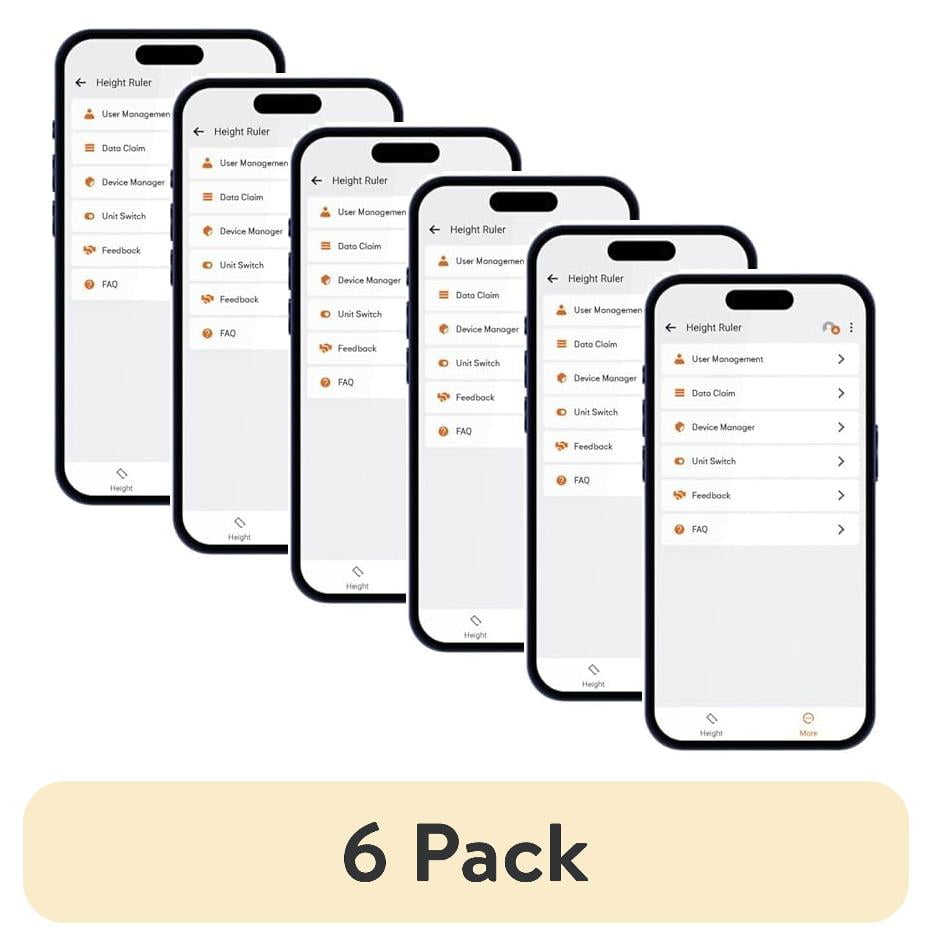 (6 pack) Bisonbody Smart Digital Height Measuring Device for Kids â ...