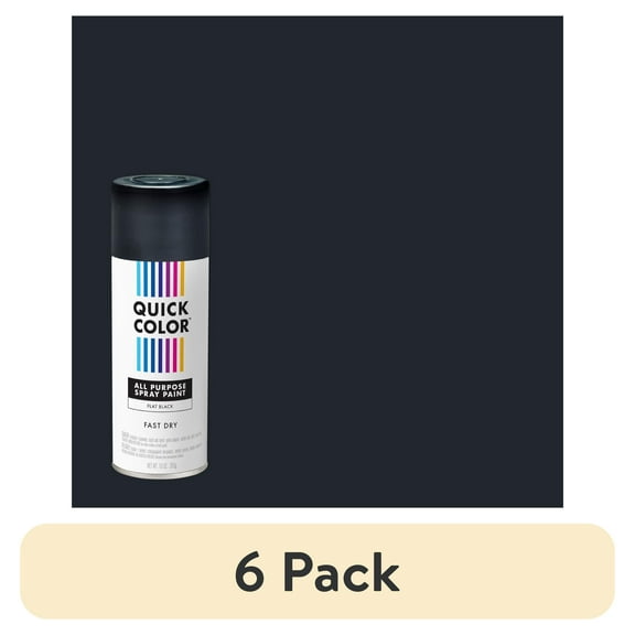 Black, Quick Color Gloss All Purpose Spray Paint-391192, 10 oz ...