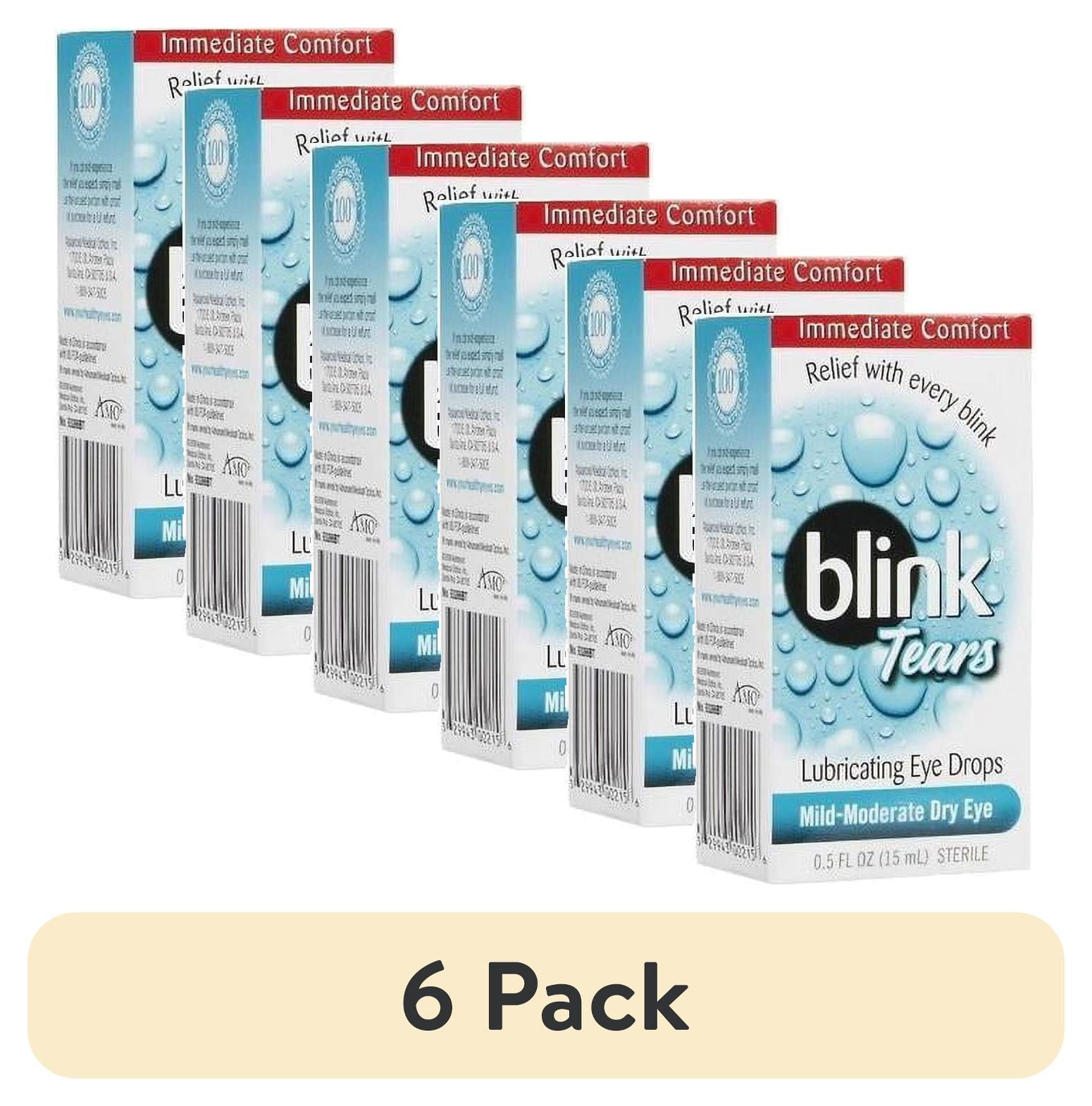 (6 pack) Blink Tears Lubricating Eye Drops Mild-Moderate Dry Eye 0.5 Fl Oz Sterile - Walmart.com