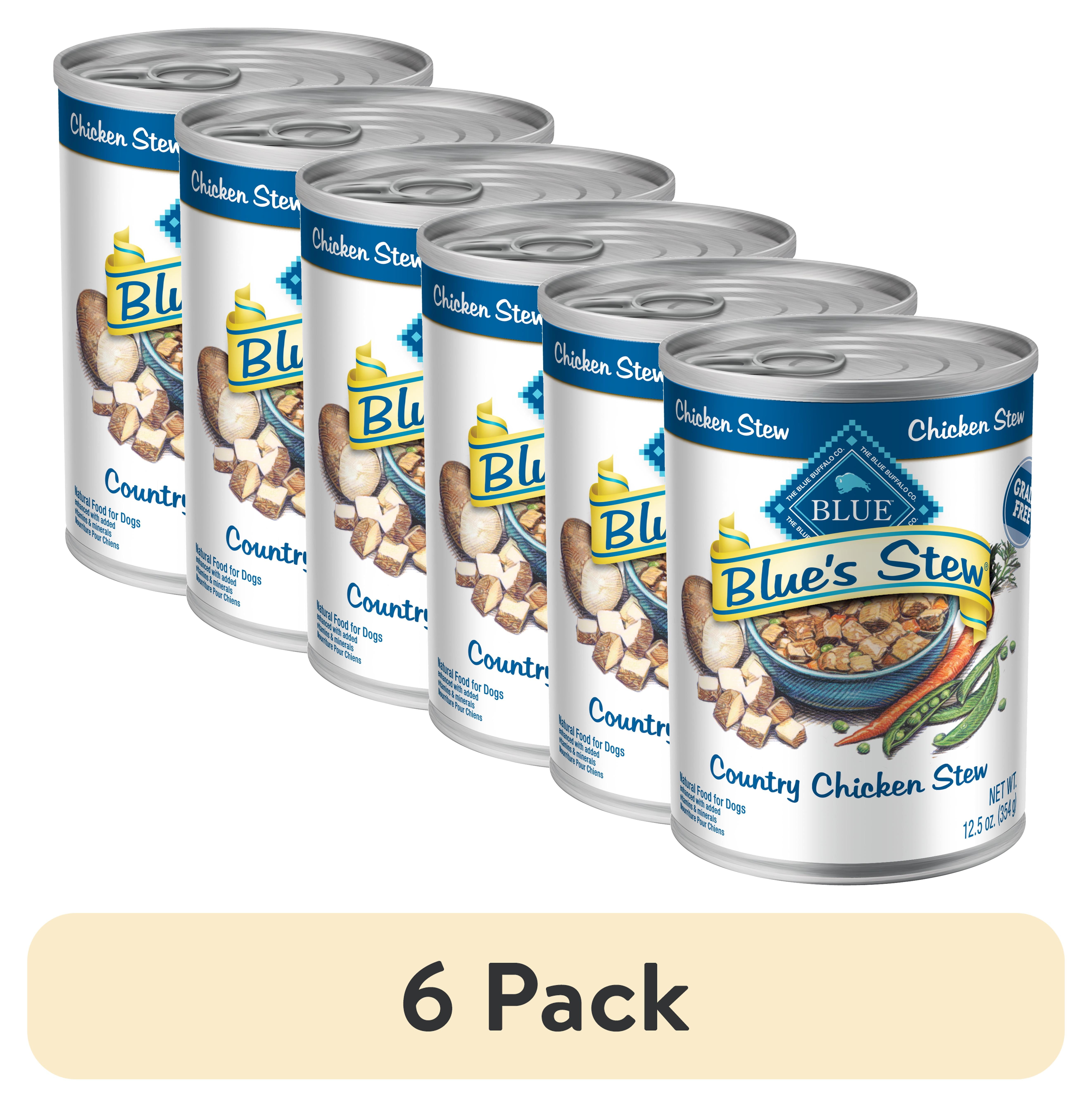 (6 pack) Blue Buffalo Blue's Stew Natural Wet Dog Food, Country Chicken ...