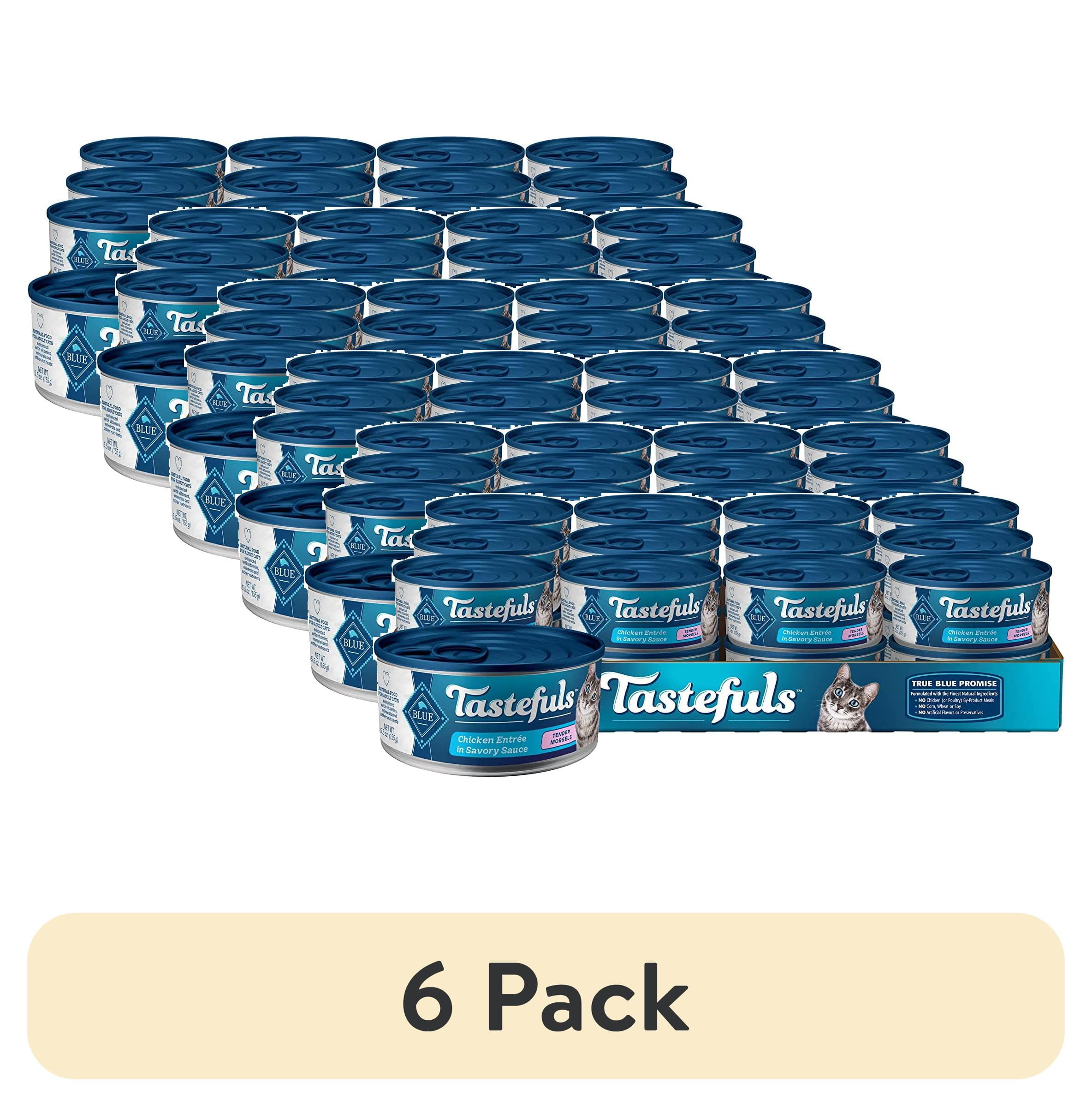 (6 pack) Blue Buffalo Tastefuls Adult Cat Wet Food, Chicken Morsels in ...