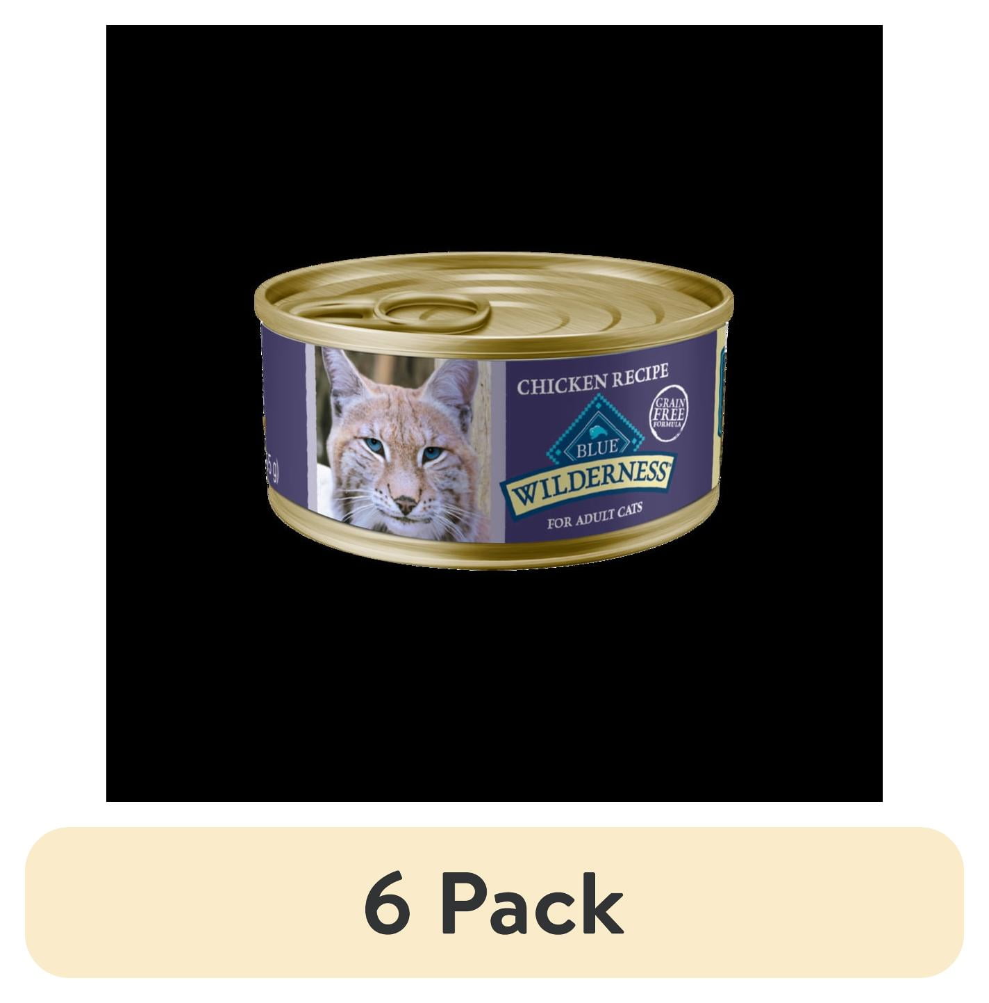 (6 pack) Blue Buffalo Wilderness Wet Cat Food Pate, High-Protein ...