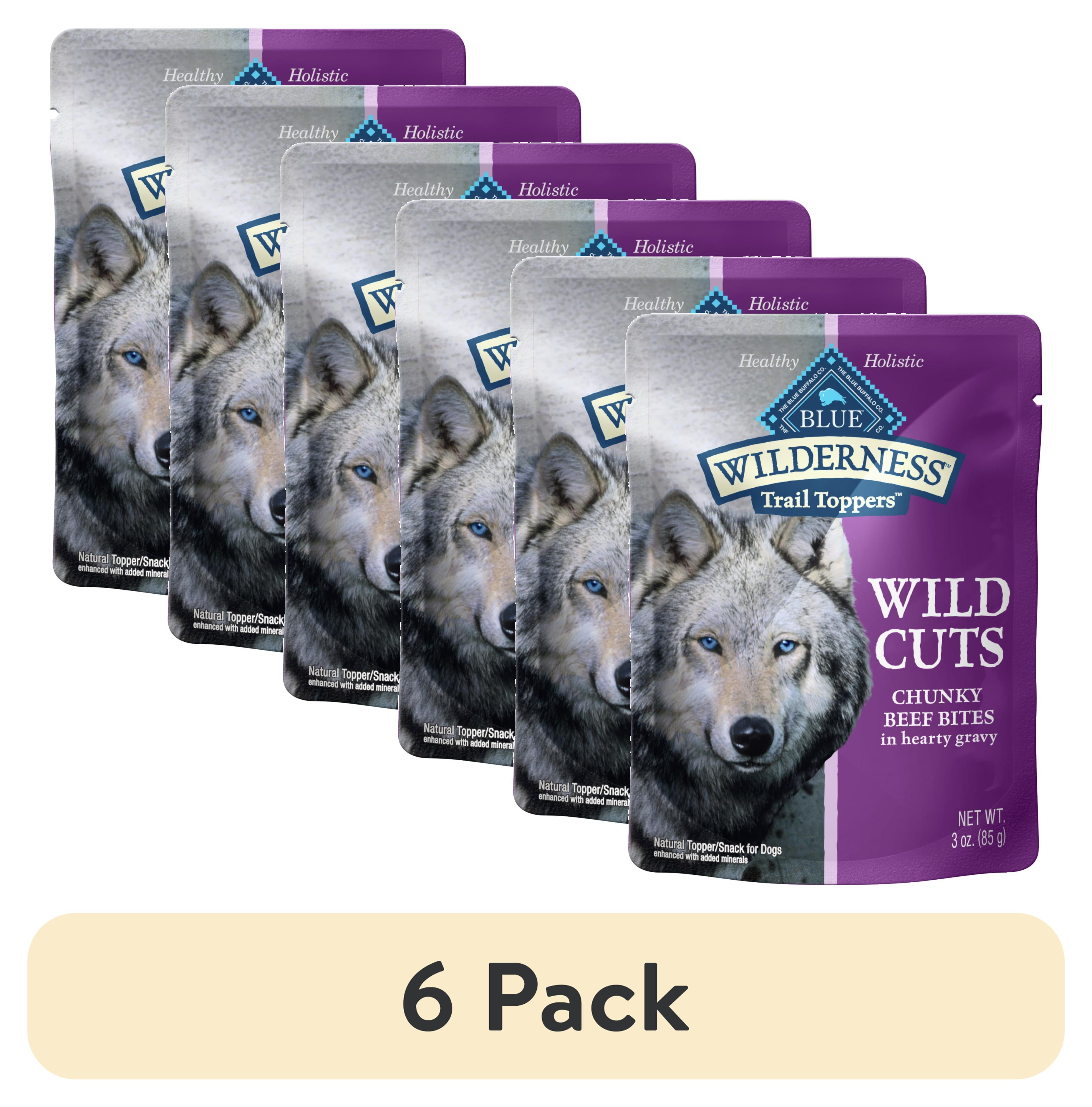(6 pack) Blue Buffalo Wilderness Trail Toppers Wet Dog Food, Chunky ...