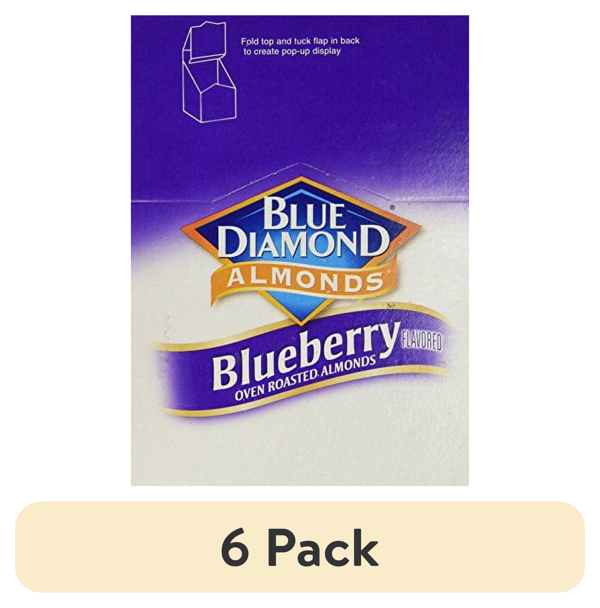 (6 pack) Blue Diamond Almonds Blueberry Flavored Snack Pack with ...