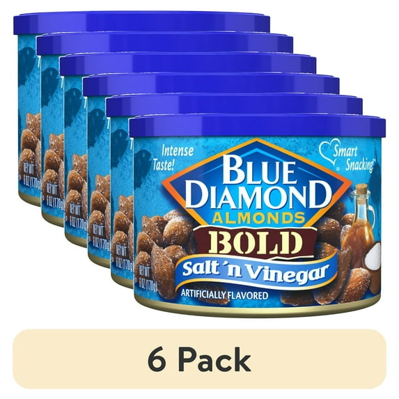 (6 pack) Blue Diamond Almonds, Bold Flavored Salt 'n Vinegar Snack Nuts ...