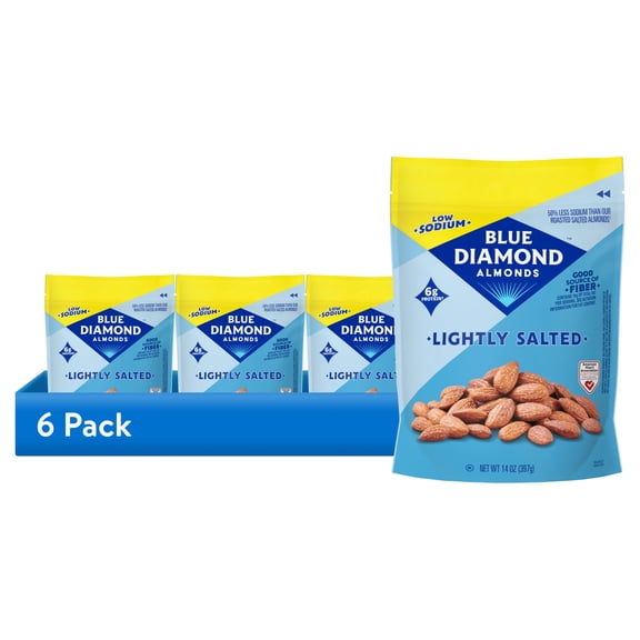 Blue Diamond Almonds, Lightly Salted with Sea Salt, Healthy Snack Nuts ...