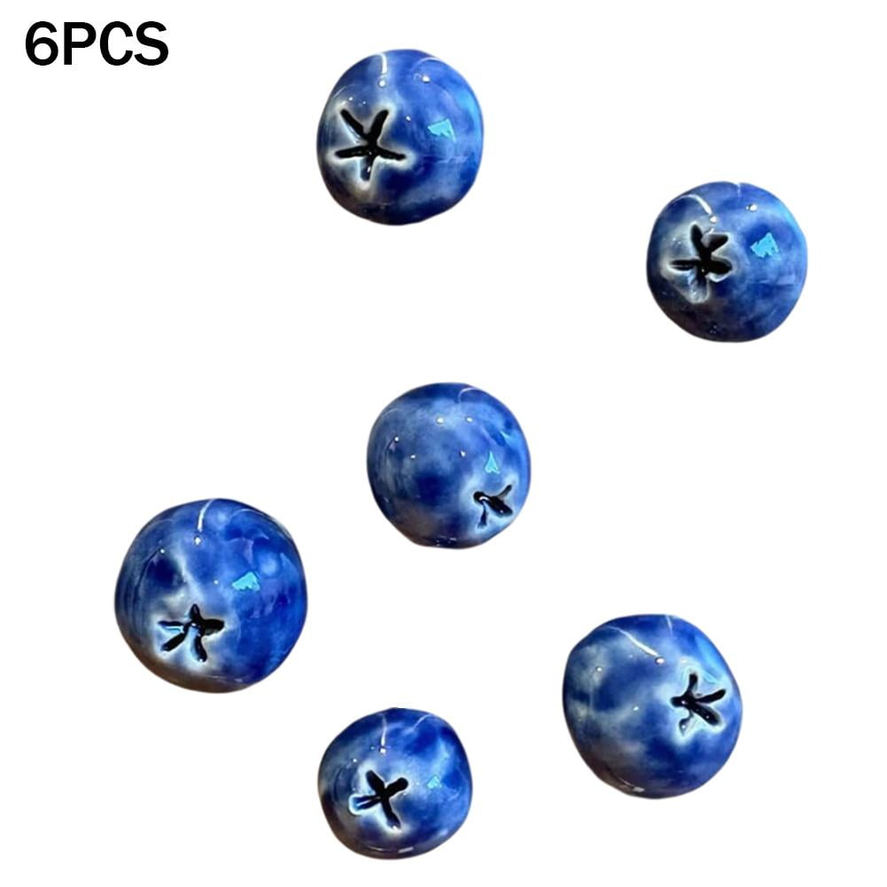 6-pack Blueberry Resin Fridge Magnets,Cute Mini Magnetic Heavy Duty ...