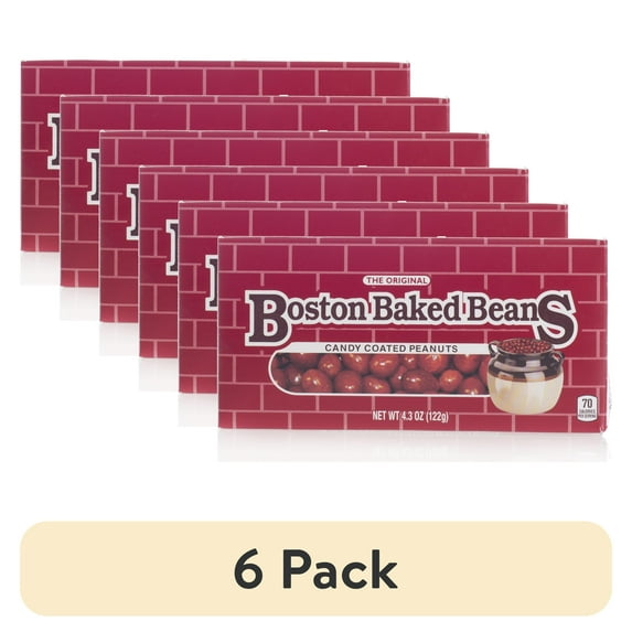 (6 pack) Boston Baked Beans, Original Candy-Coated Peanuts, 4.3 oz Box ...