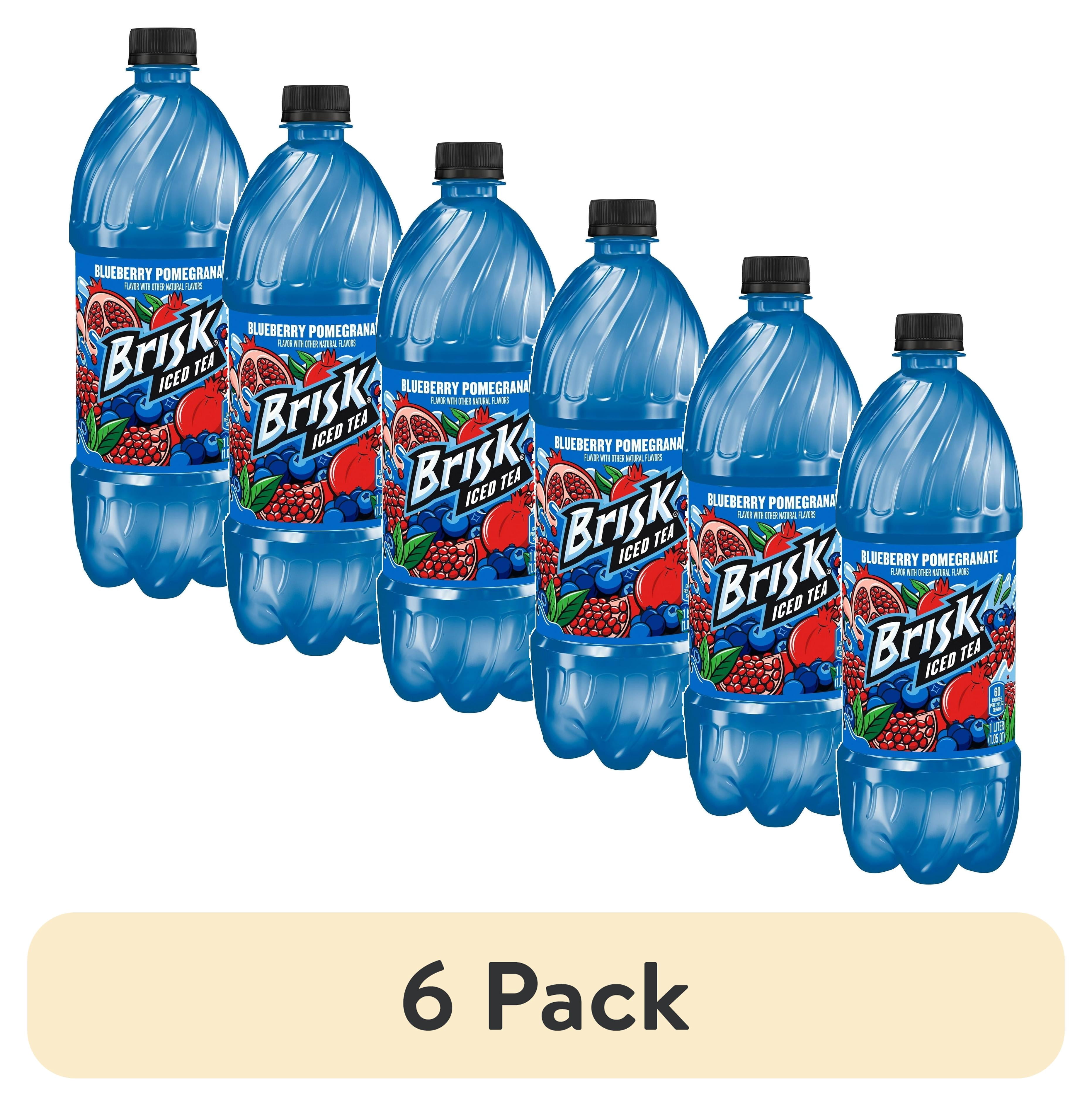 (6 pack) Brisk Iced Tea Blueberry Pomegranate 1 Liter Bottle - pack of ...