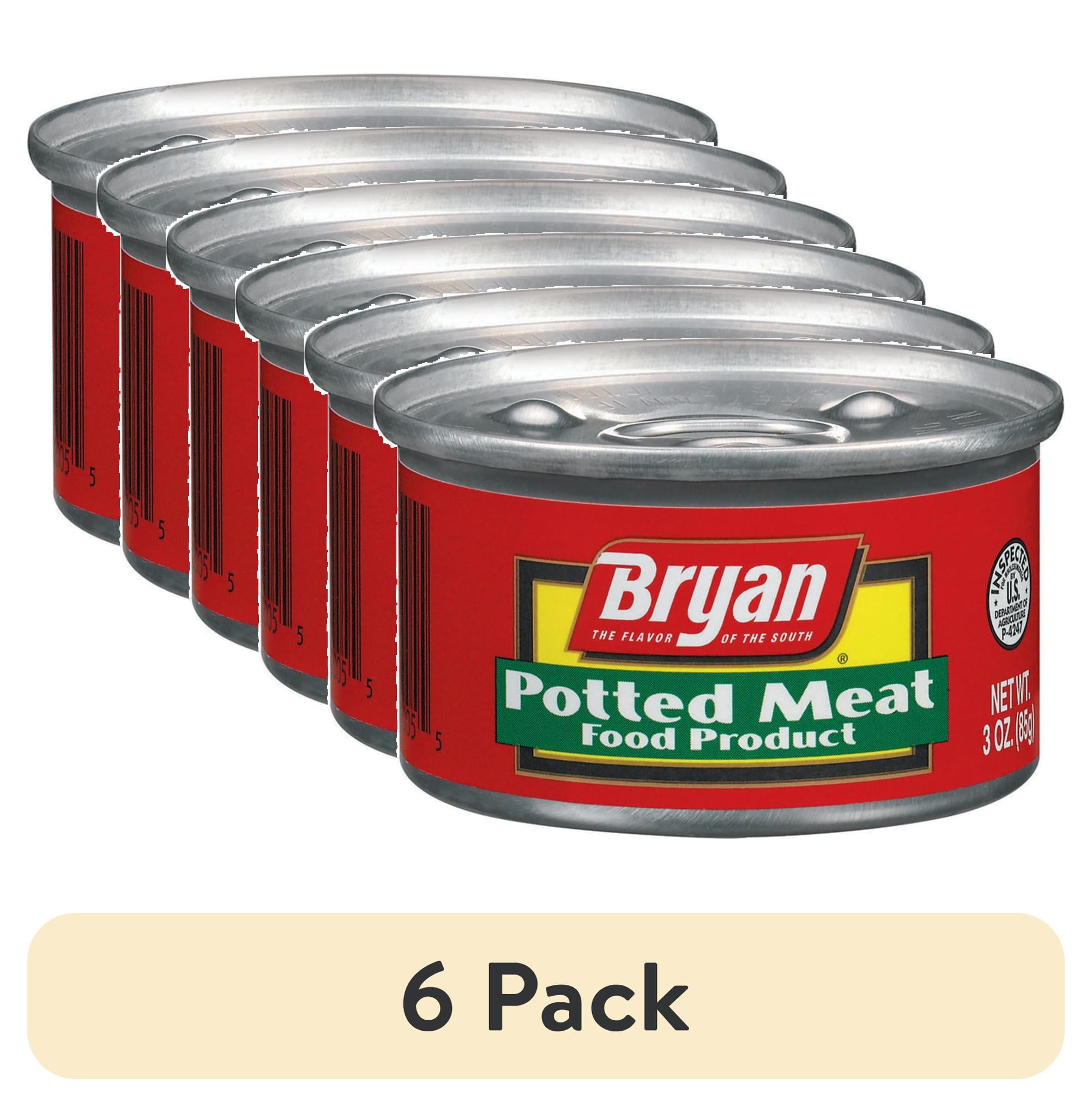 (6 pack) Bryan Potted Meat, Made with Chicken, Beef, and Pork ...