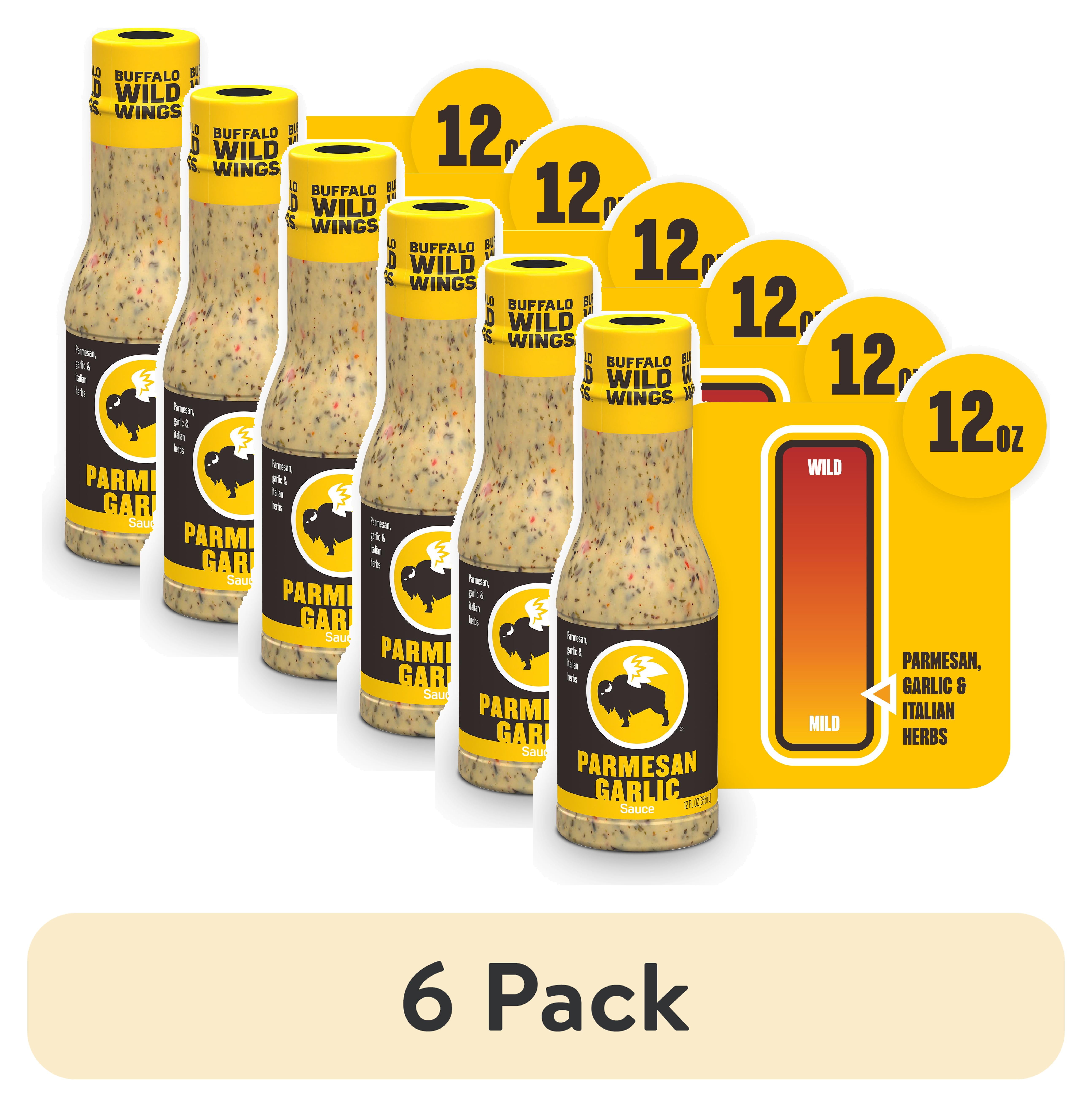 (6 pack) Buffalo Wild Wings Parmesan Garlic Sauce, 12 fl oz - Walmart ...
