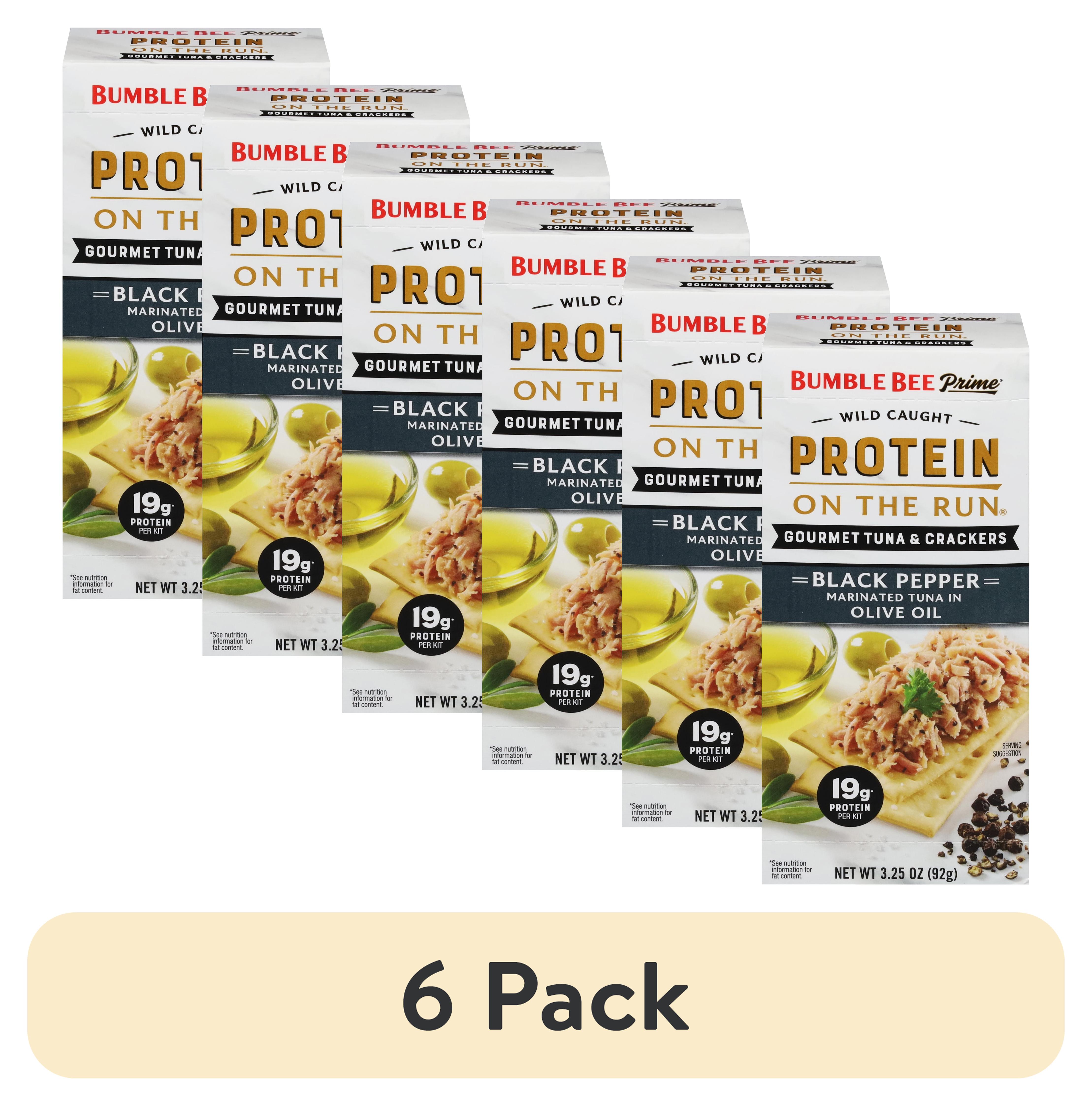 (6 pack) Bumble Bee Prime Tuna Protein on The Run Olive Oil & Black ...