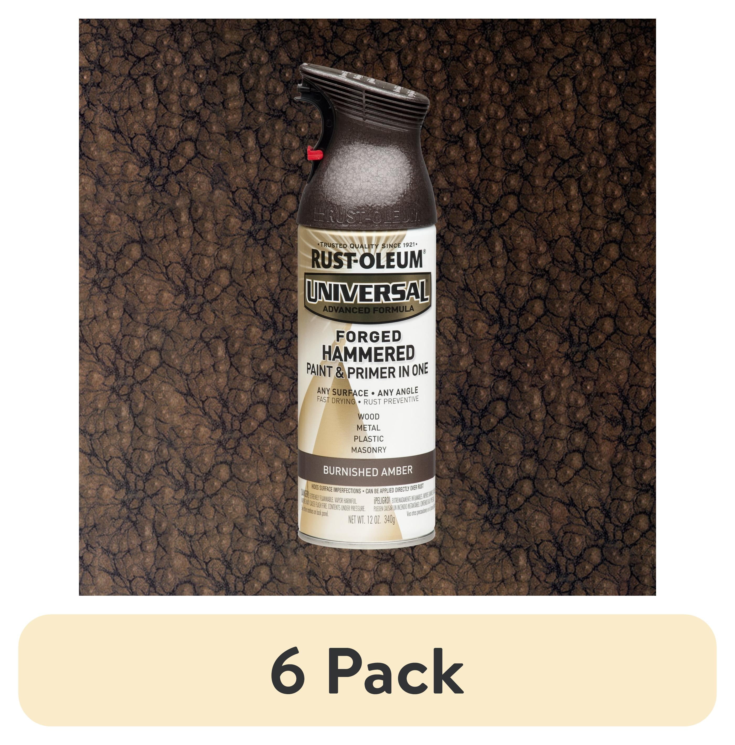 (6 pack) Burnished Amber, Rust-Oleum Universal Hammered Paint & Primer ...