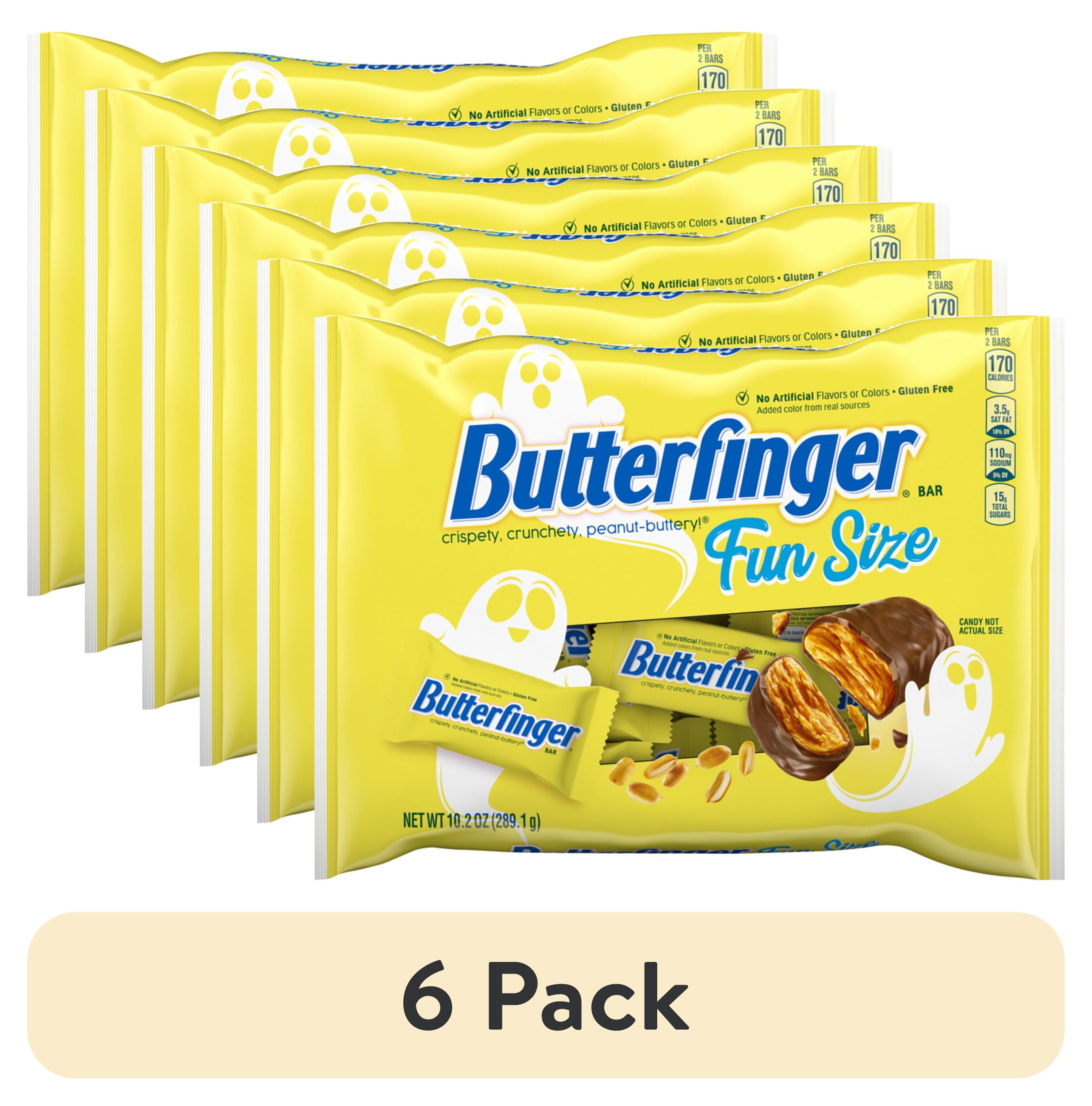 (6 pack) Butterfinger Fun Size Halloween Candy Bars, Chocolate-y Peanut ...