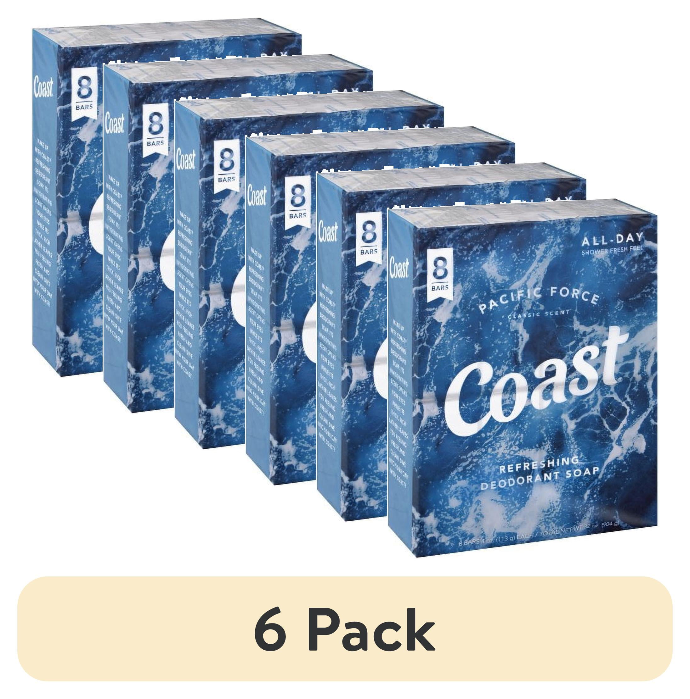 (6 pack) COAST® Classic Scent Refreshing Deodorant Soap 8-4 oz Bars ...
