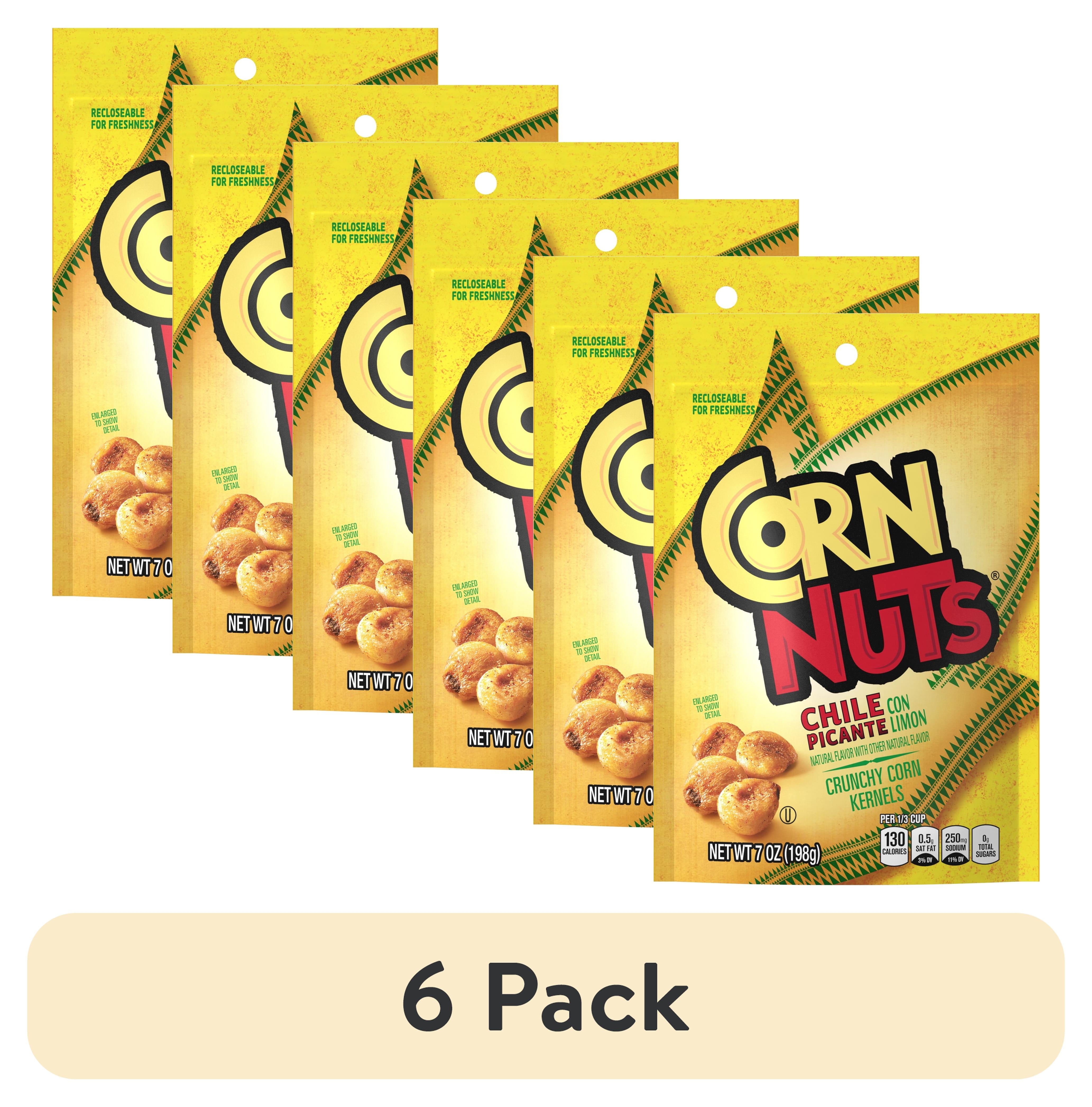 (6 pack) CORN NUTS Chile Picante Con Limon, Crunchy Corn Kernels ...