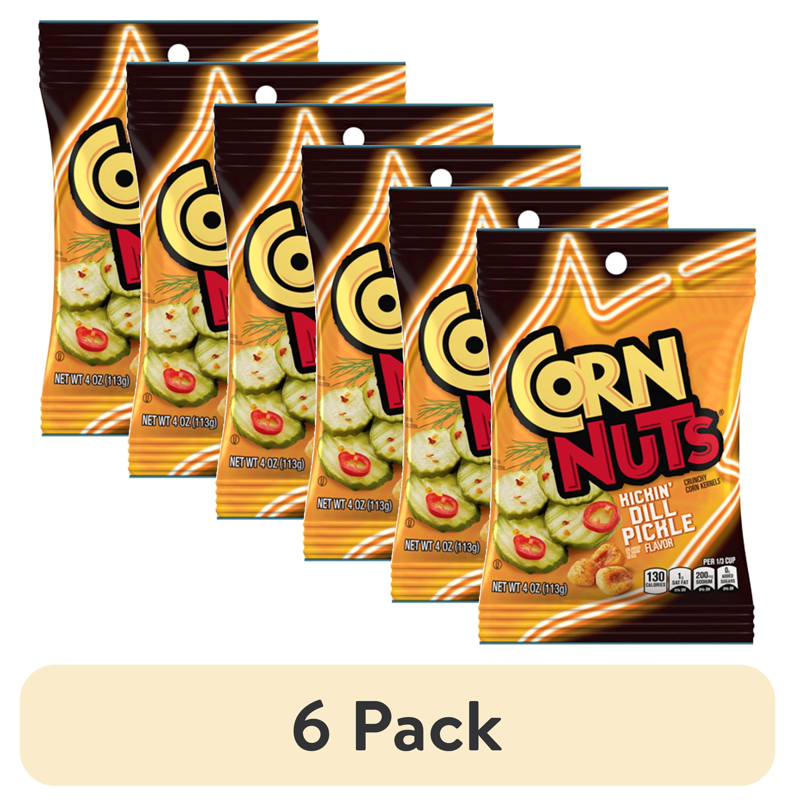 (6 pack) CORN NUTS Kickin Dill Pickle, Corn Kernels, Dill Pickle ...