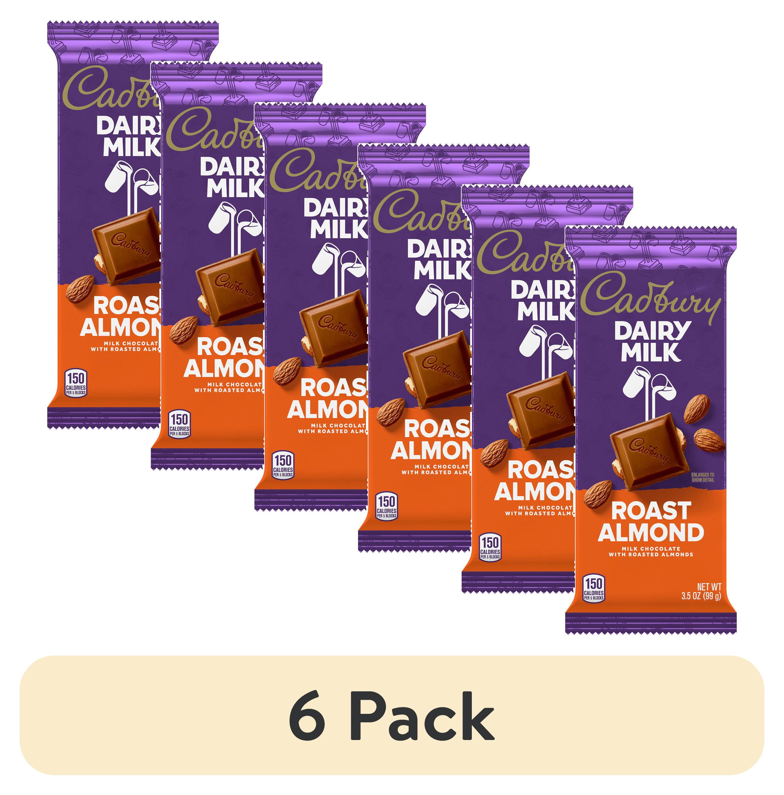 (6 pack) Cadbury Dairy Milk Roast Almond Milk Chocolate Candy, Bar 3.5 ...