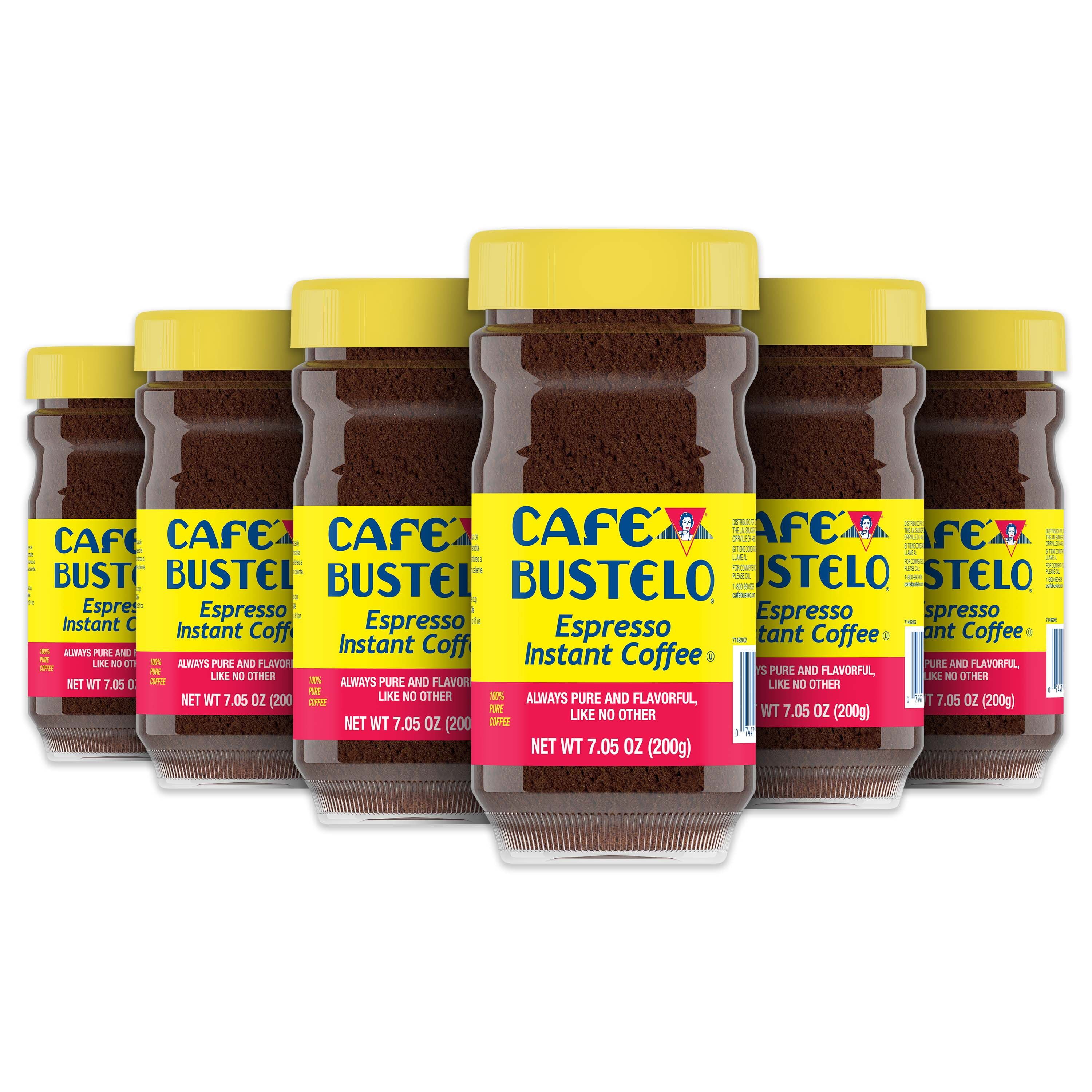 (6 pack) Cafe Bustelo, Espresso Style, Dark Roast Instant Coffee, 7.05 ...