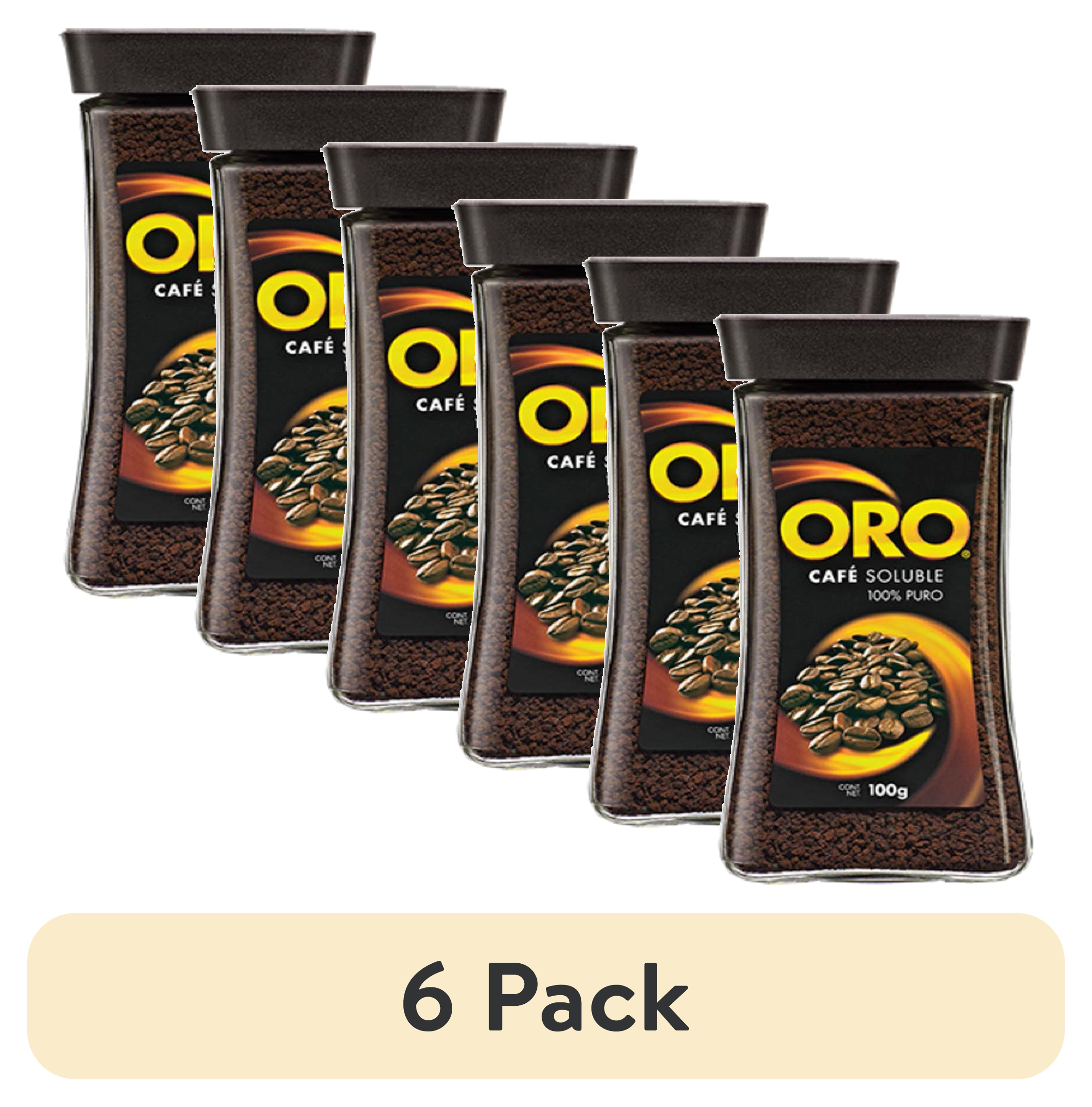(6 pack) Cafe Oro, Instant Coffee, 100g, Americano, Medium Roast ...