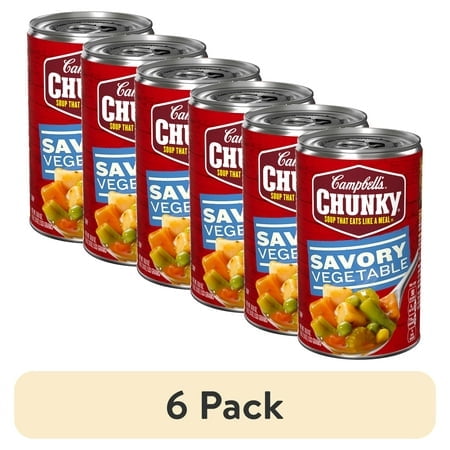 (6 pack) Campbell’s Chunky Soup, Ready to Serve Savory Vegetable Soup ...