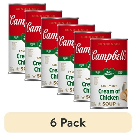 (6 pack) Campbell's Condensed Heart Healthy Cream of Chicken Soup, 22.6 ...