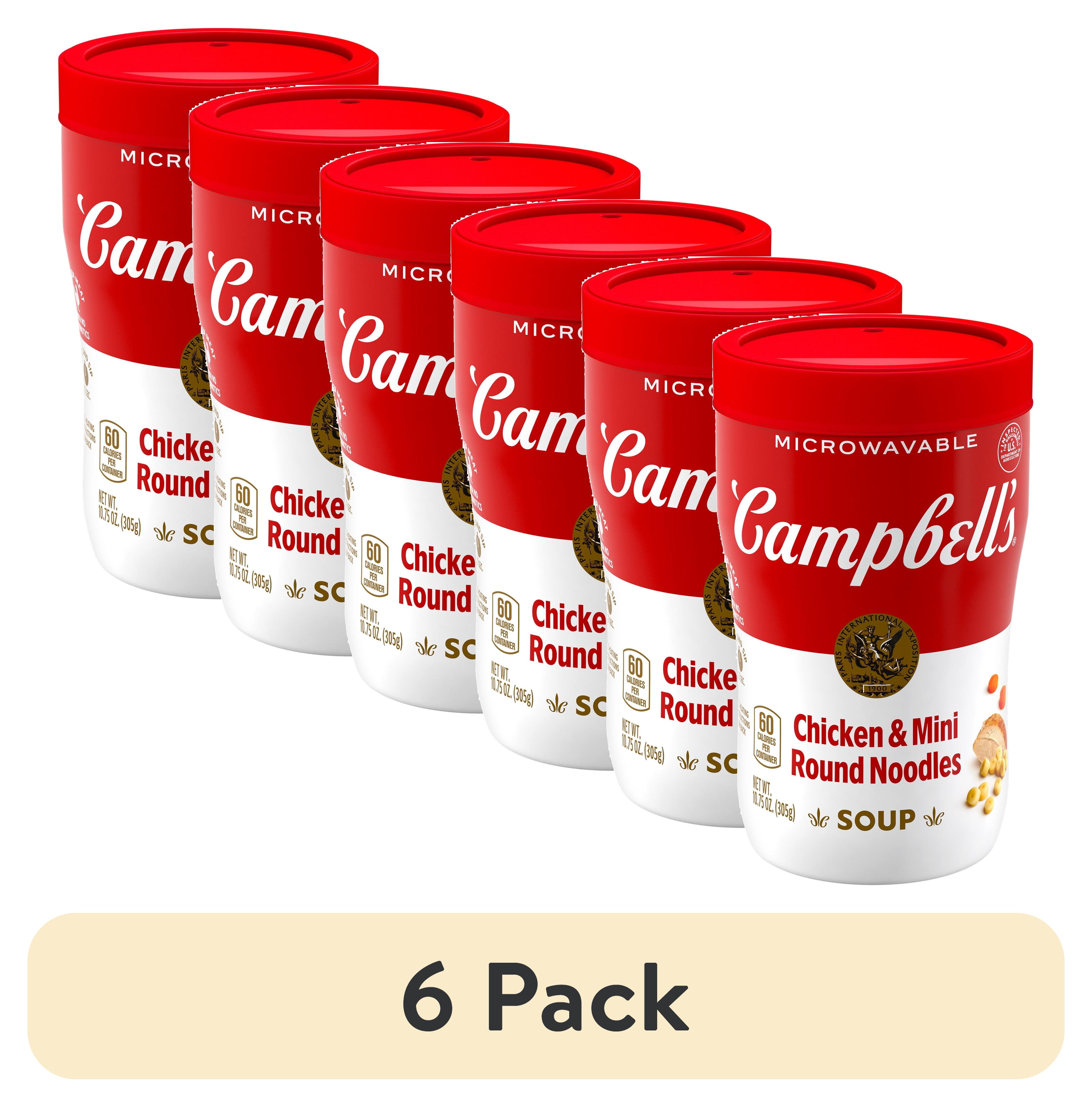 (6 pack) Campbell's Sipping Soup, Chicken & Mini Round Noodle Soup, 10. ...