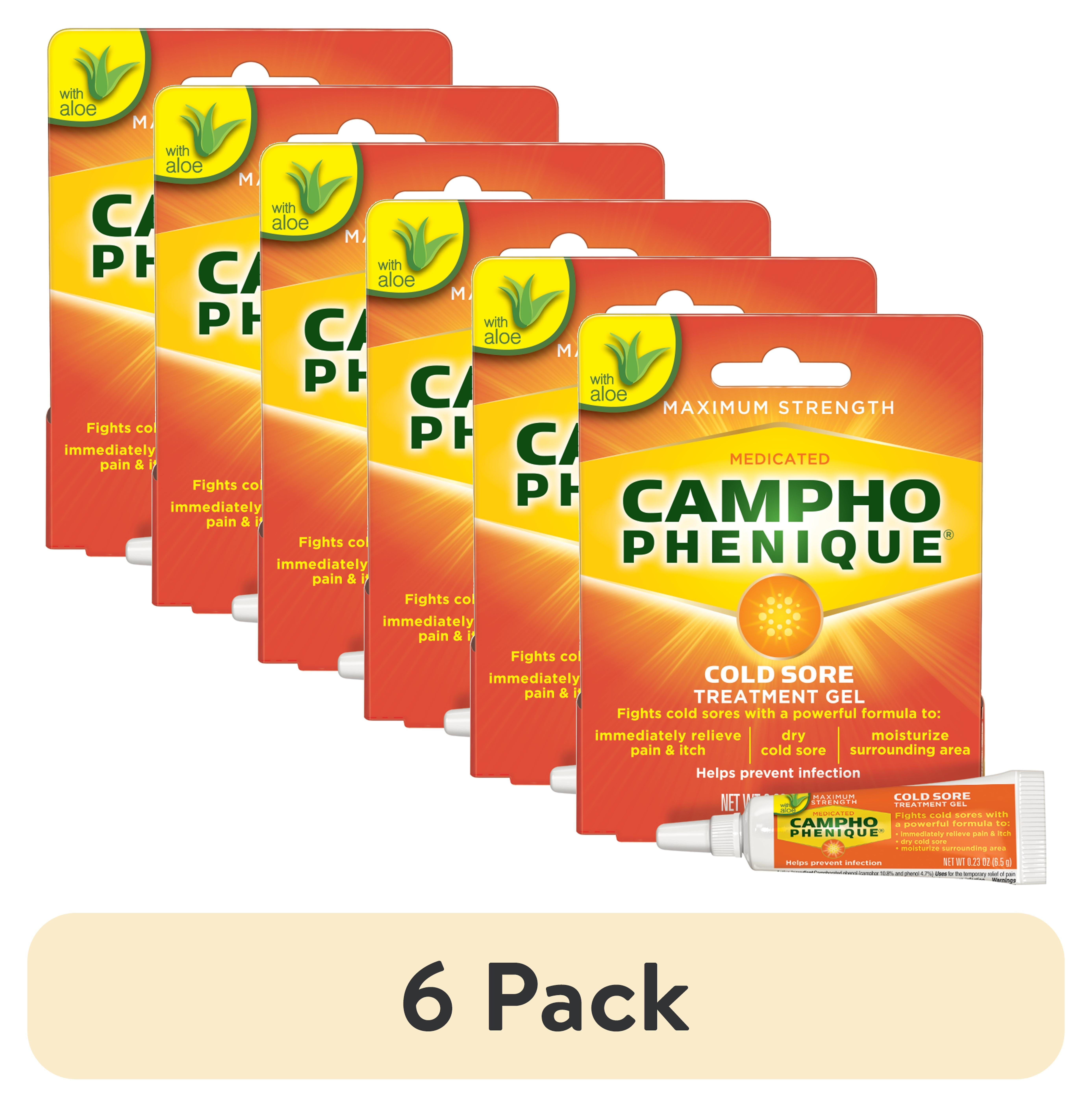 (6 pack) Campho Phenique Cold Sore and Fever Blister Treatment for Lips ...