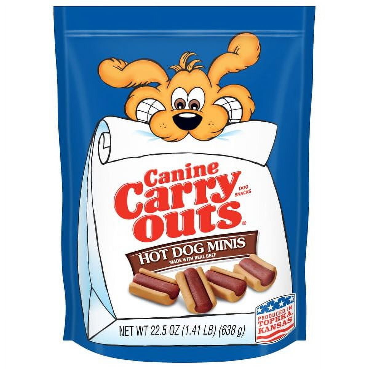 (6 pack) Canine Carry Outs Hot Dog Minis Dog Treats, 22.5oz Bag ...